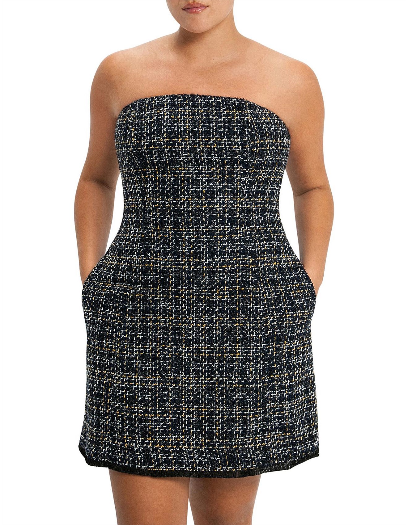 Cue Metallic Tweed Mini Dress | David Jones