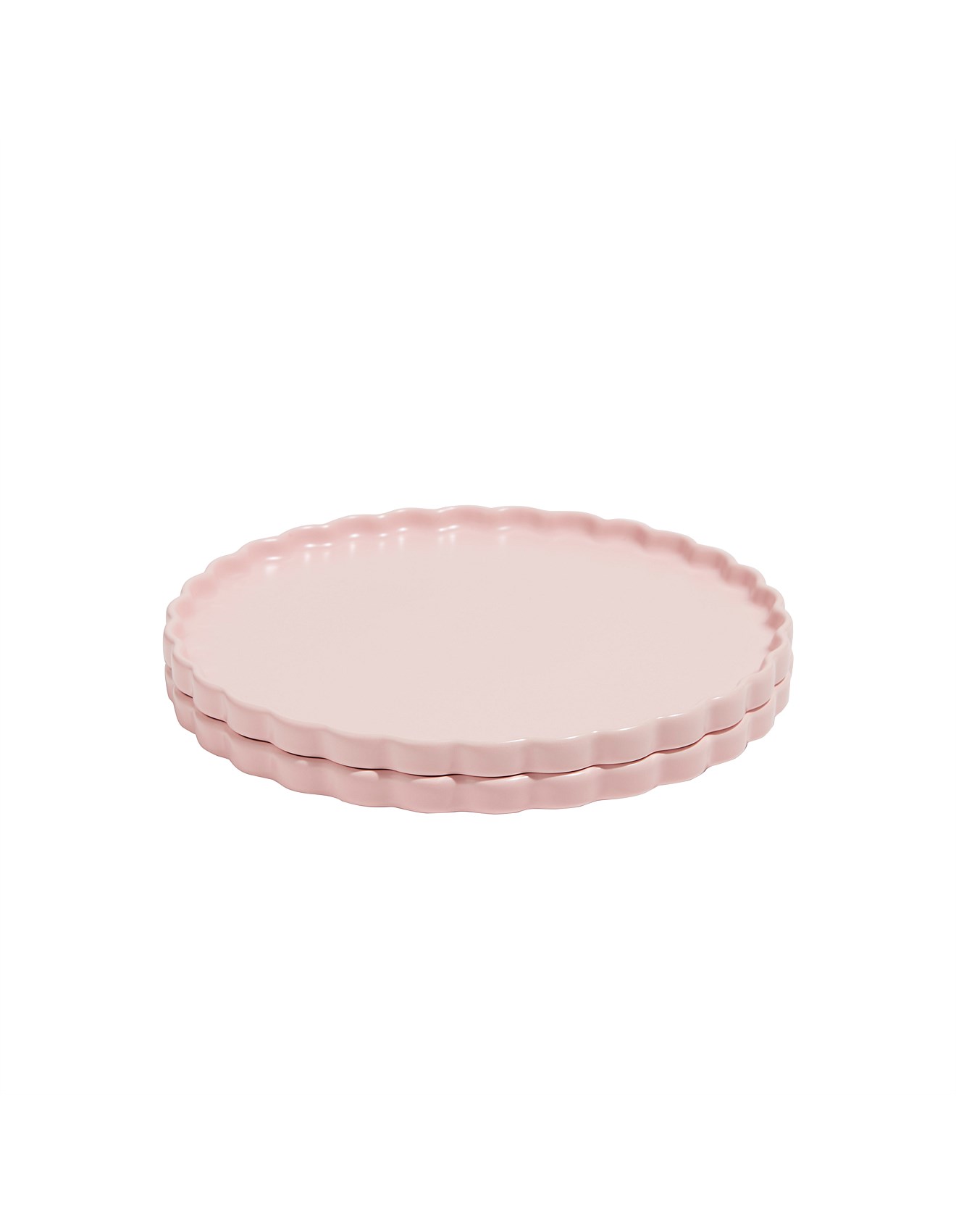 Fazeek Ceramic Wave Side Plate Set Of 2 Pink | David Jones