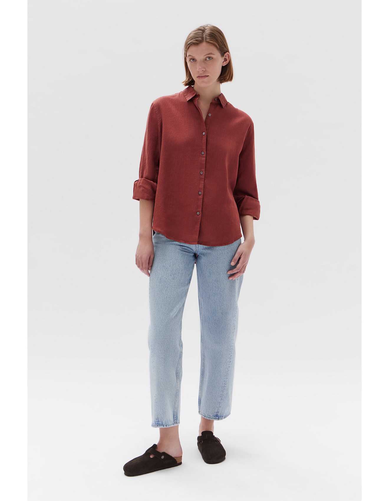 Assembly Label Xander Long Sleeve Shirt Sumac | David Jones