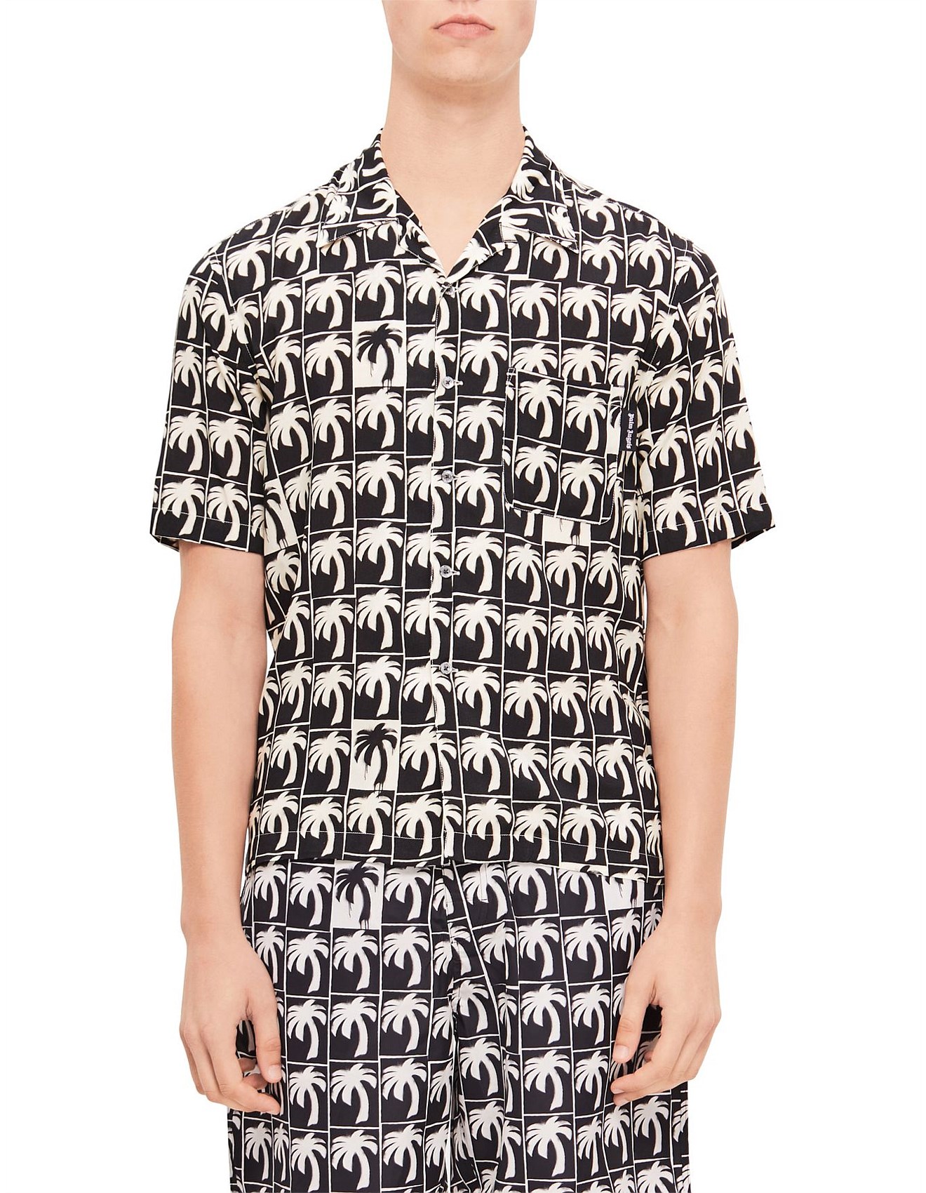 Palm Angels Dripping Palms Bowling Shirt | David Jones