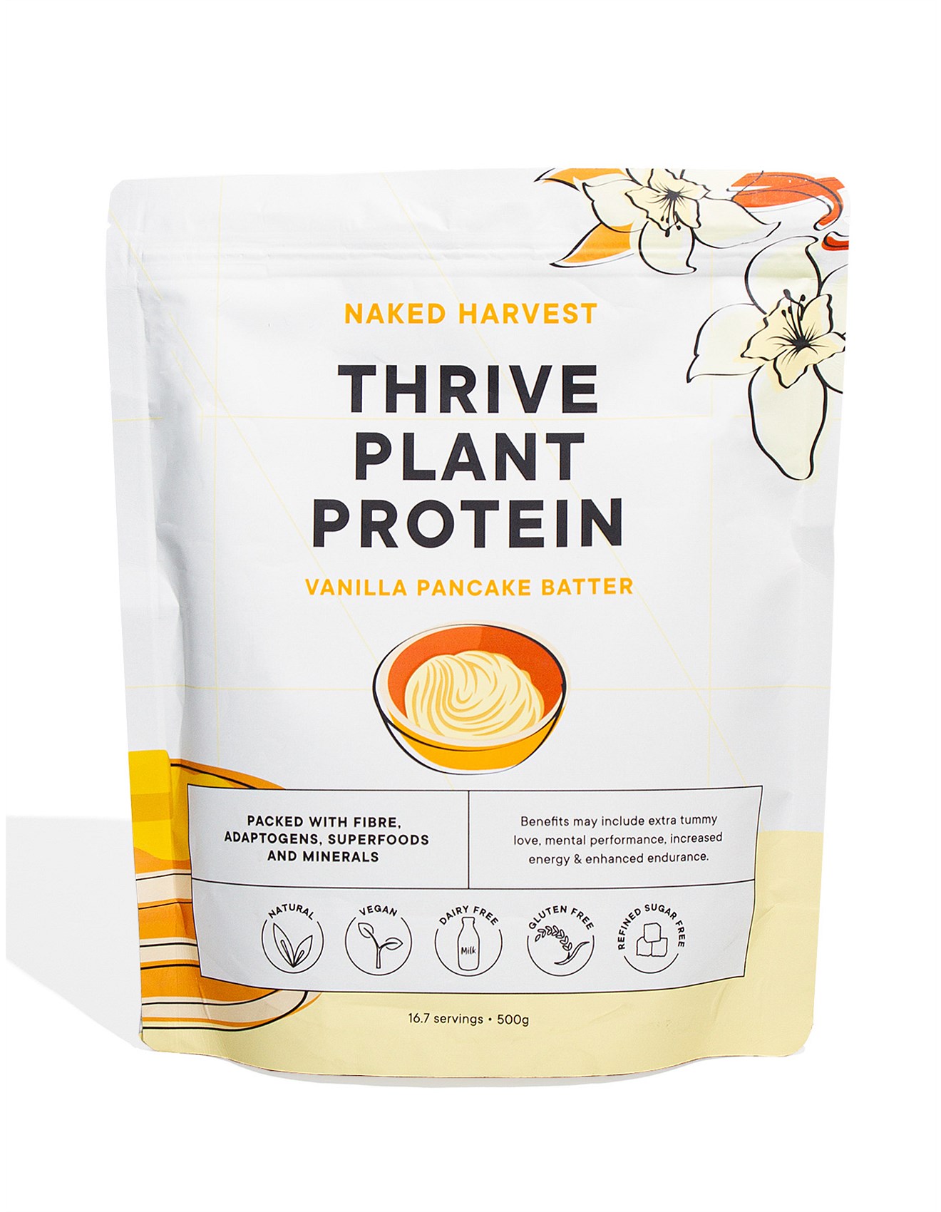 Naked Harvest Thrive Plant Protein Vanilla 500g | David Jones