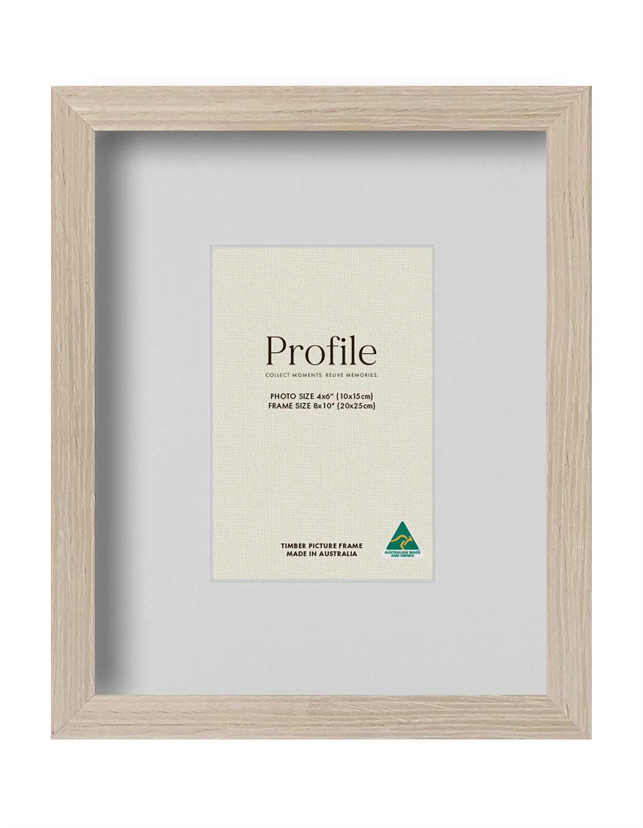 Profile Brighton Shadow Box Frame Polar Birch 4x6 | David Jones