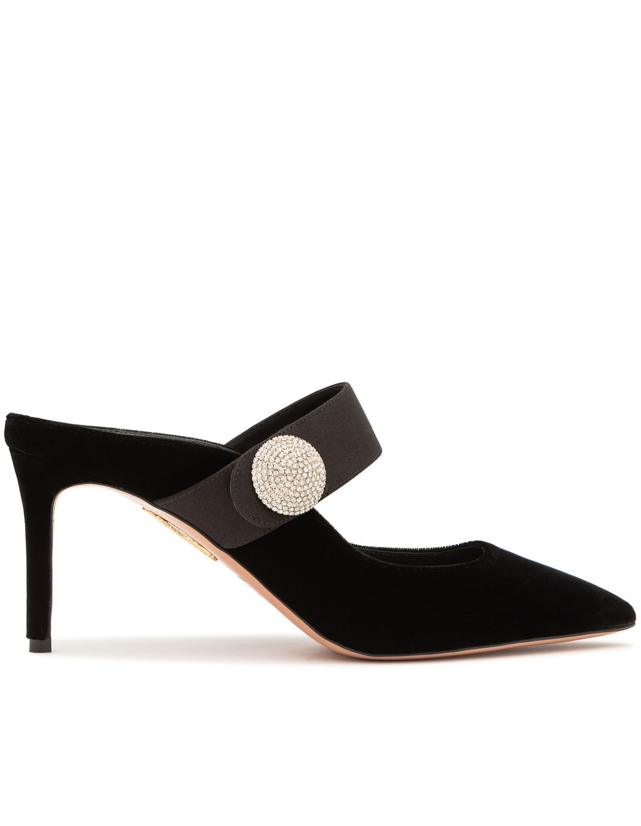 Aquazzura Crystal Macaron Mule 75 | David Jones