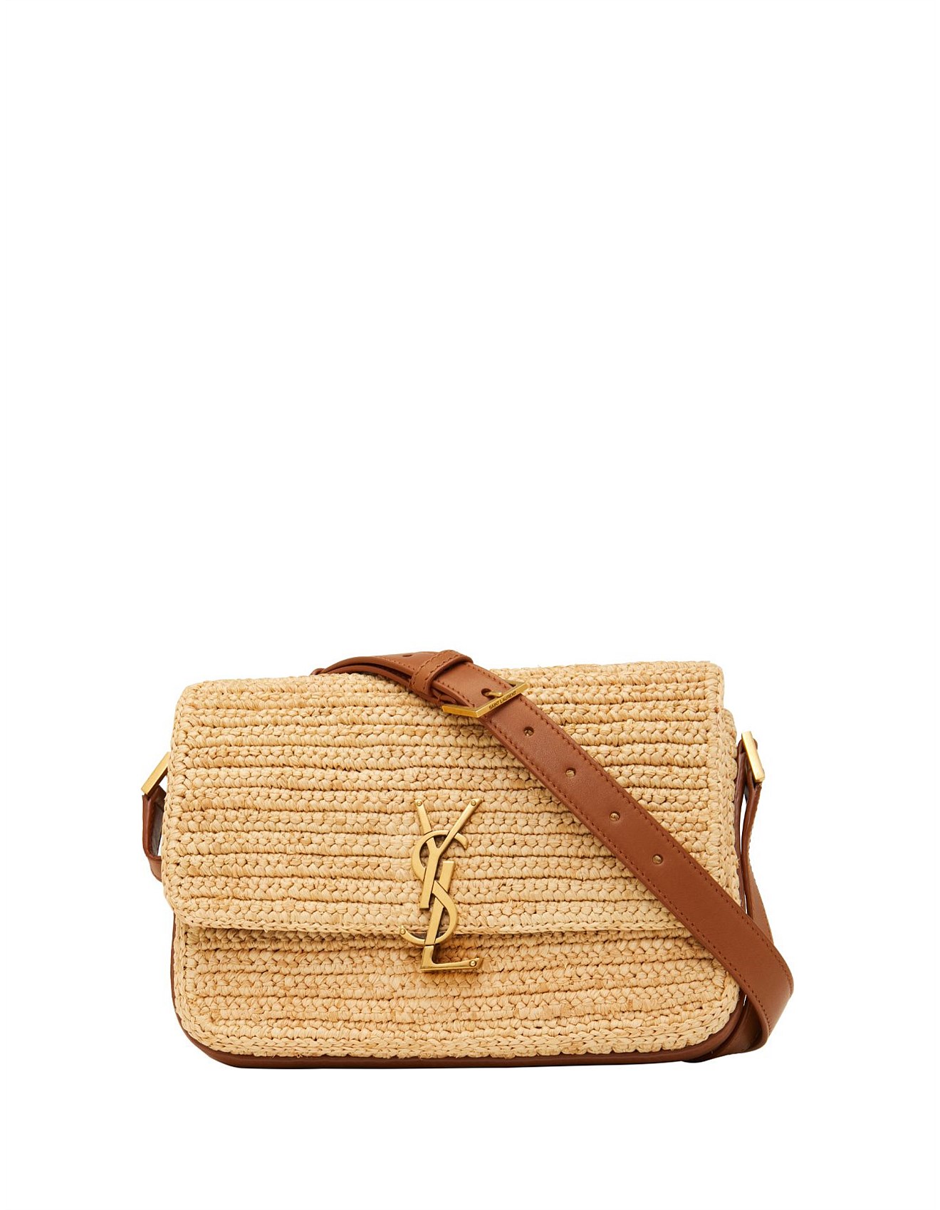 Saint Laurent Ysl Raffia Solferino Bag | David Jones