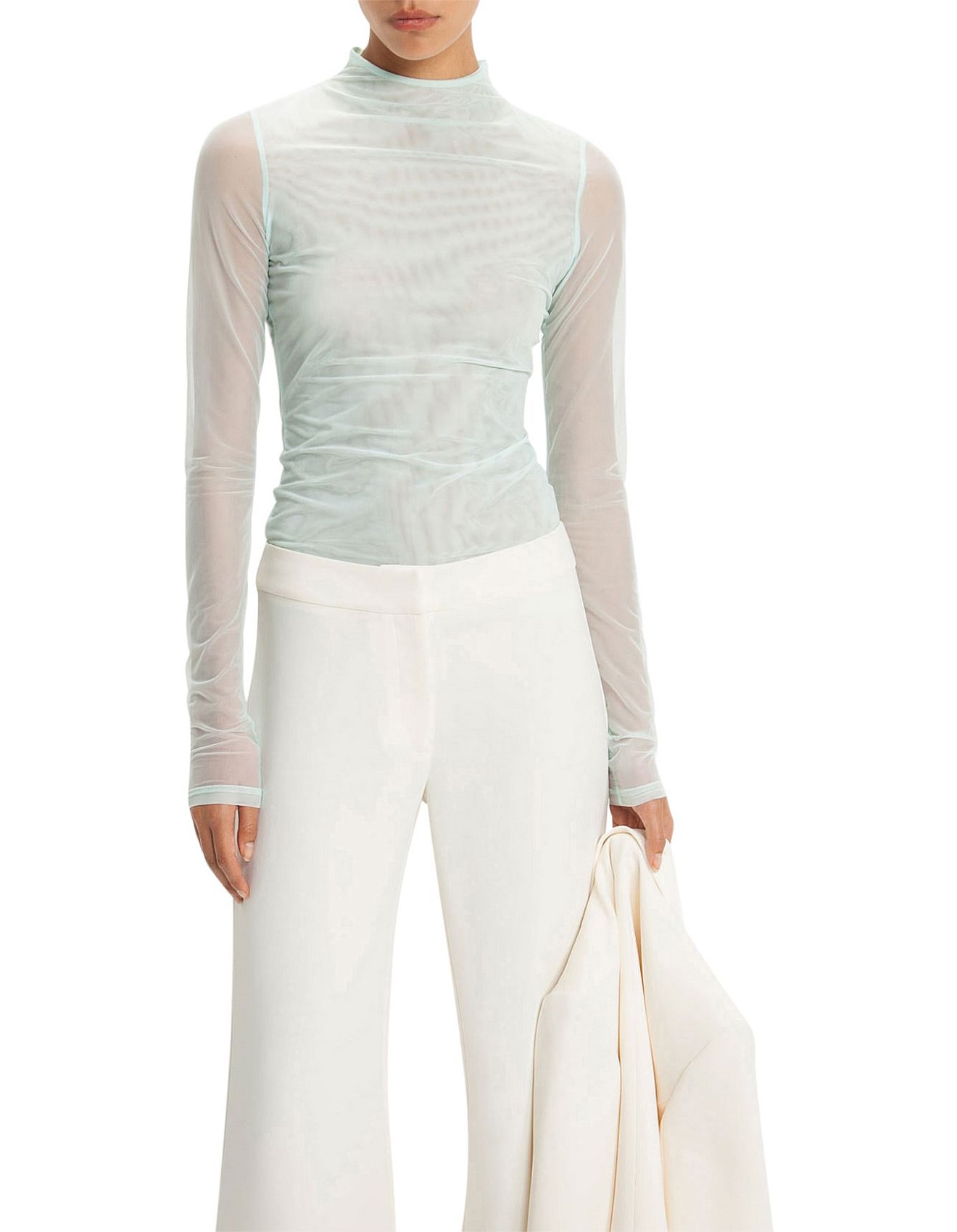 Cue Funnel Neck Mesh Top | David Jones