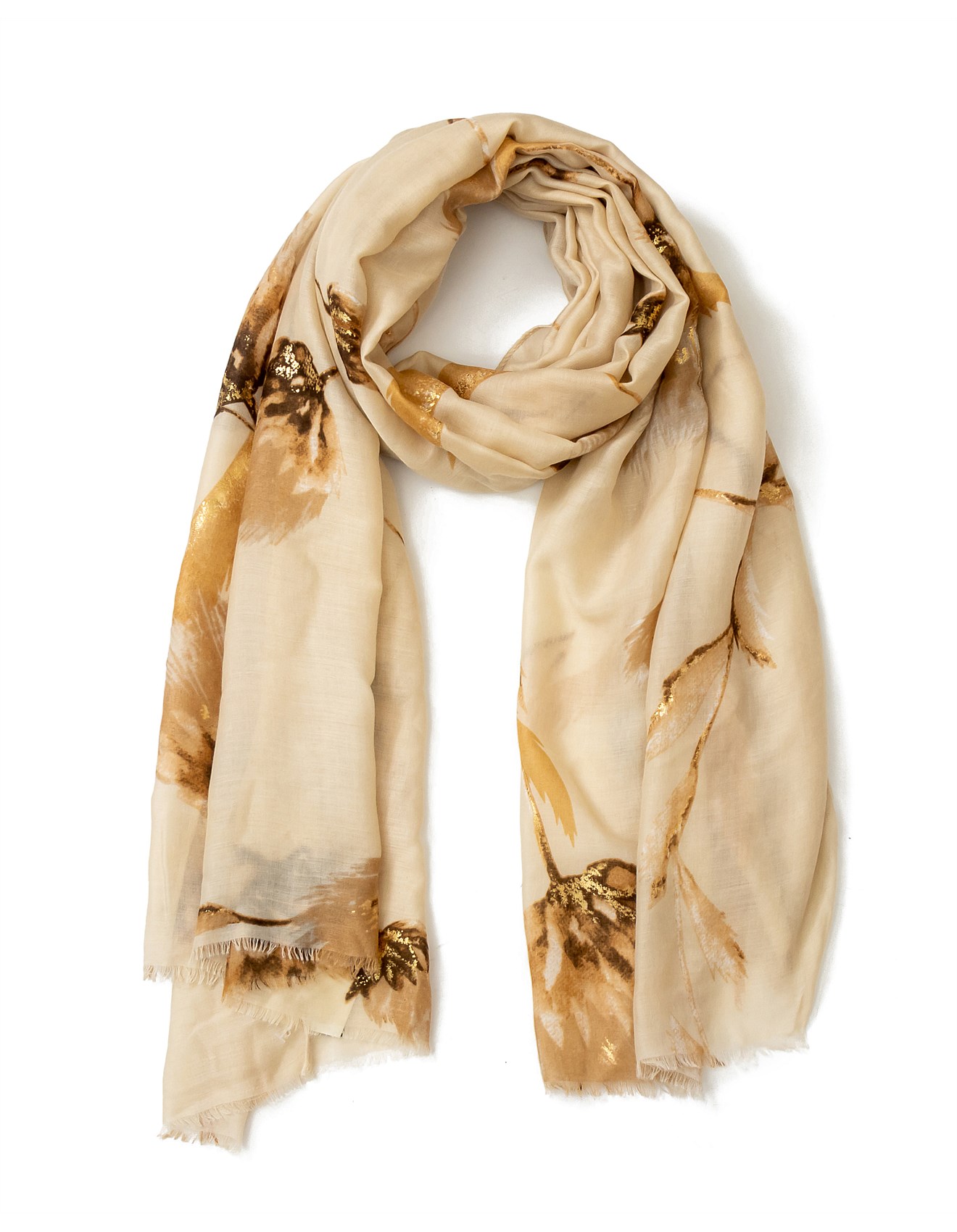 Gregory Ladner Botanical Print Scarf | David Jones