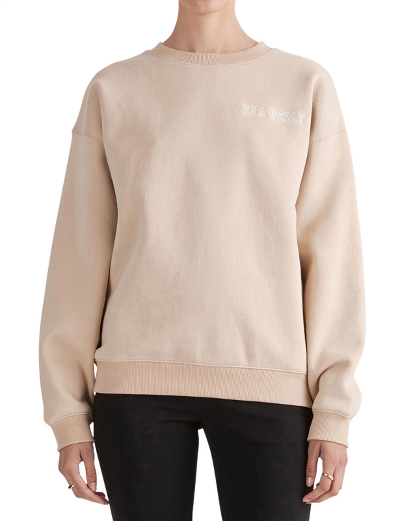 Ena Pelly Logo Relaxed Sweater | David Jones