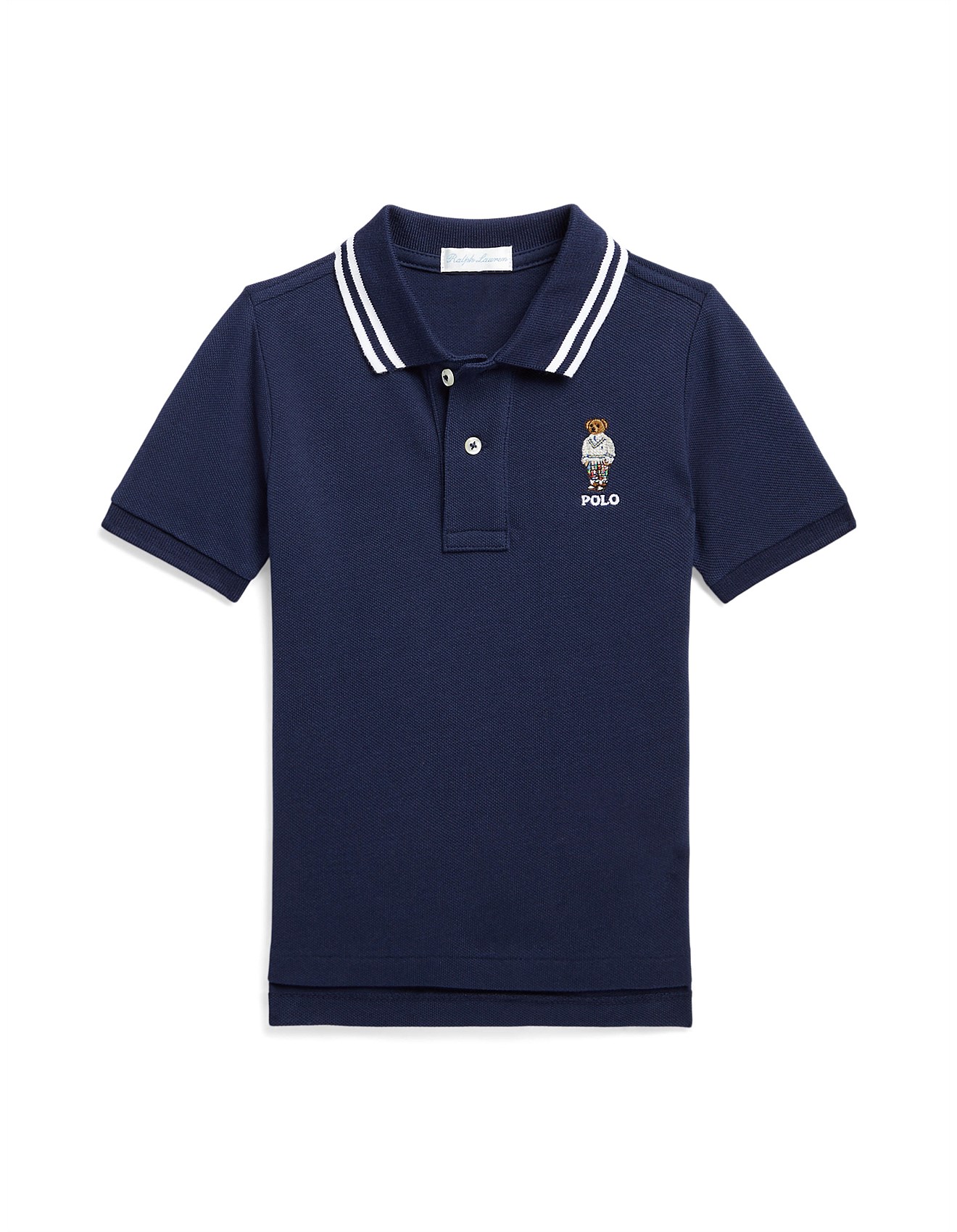 Polo Ralph Lauren Polo Bear Cotton Mesh Polo Shirt (3m-24m) | David Jones