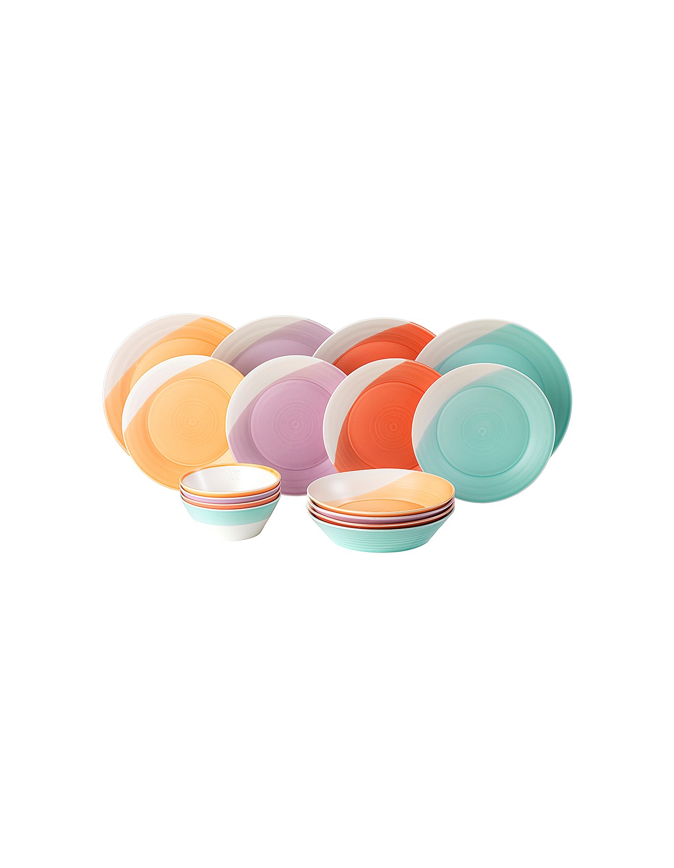 Royal Doulton 1815 Bright Dinnerware Set Mixed Colours,16 Piece Set ...