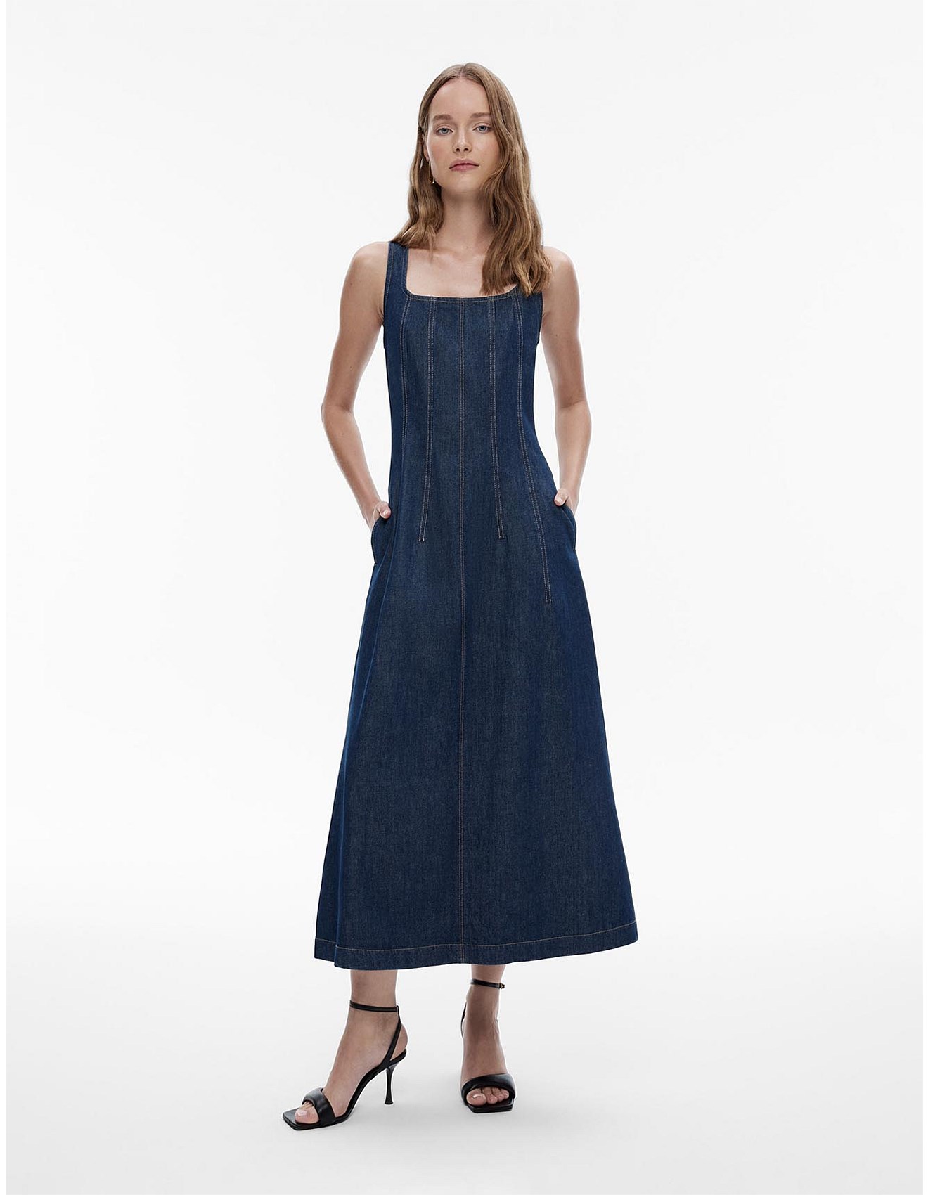 Witchery Denim Seam Detail Dress | David Jones