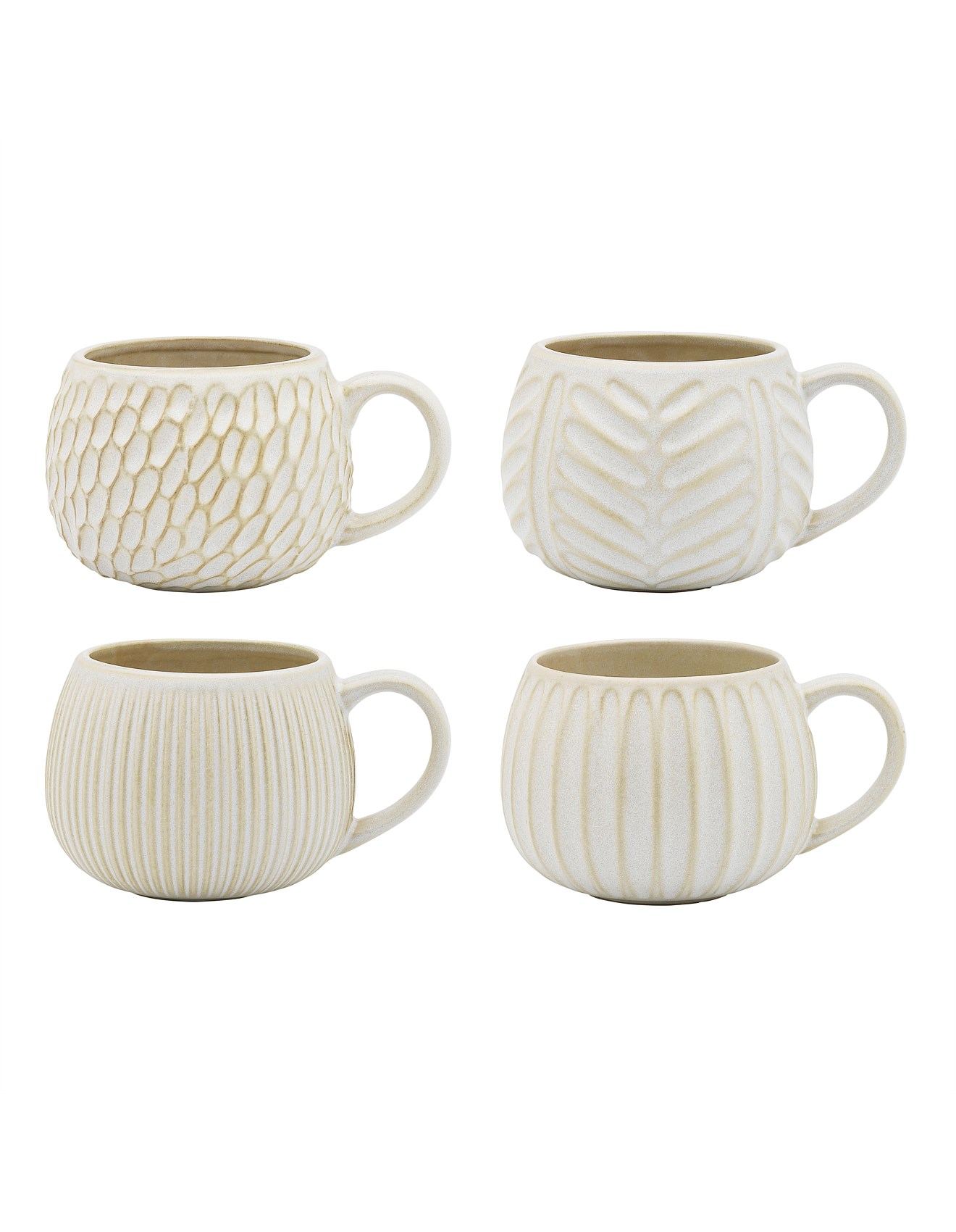 Ecology Fossil S4 Mugs 330ml Chalk | David Jones