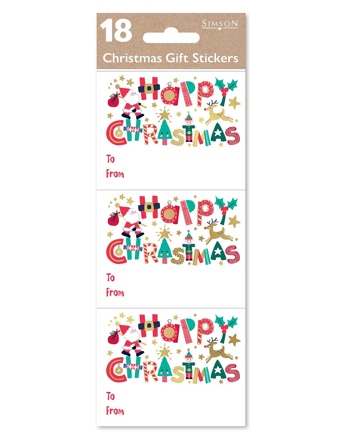 Simson Sticker Gift Happy Type X 18 | David Jones