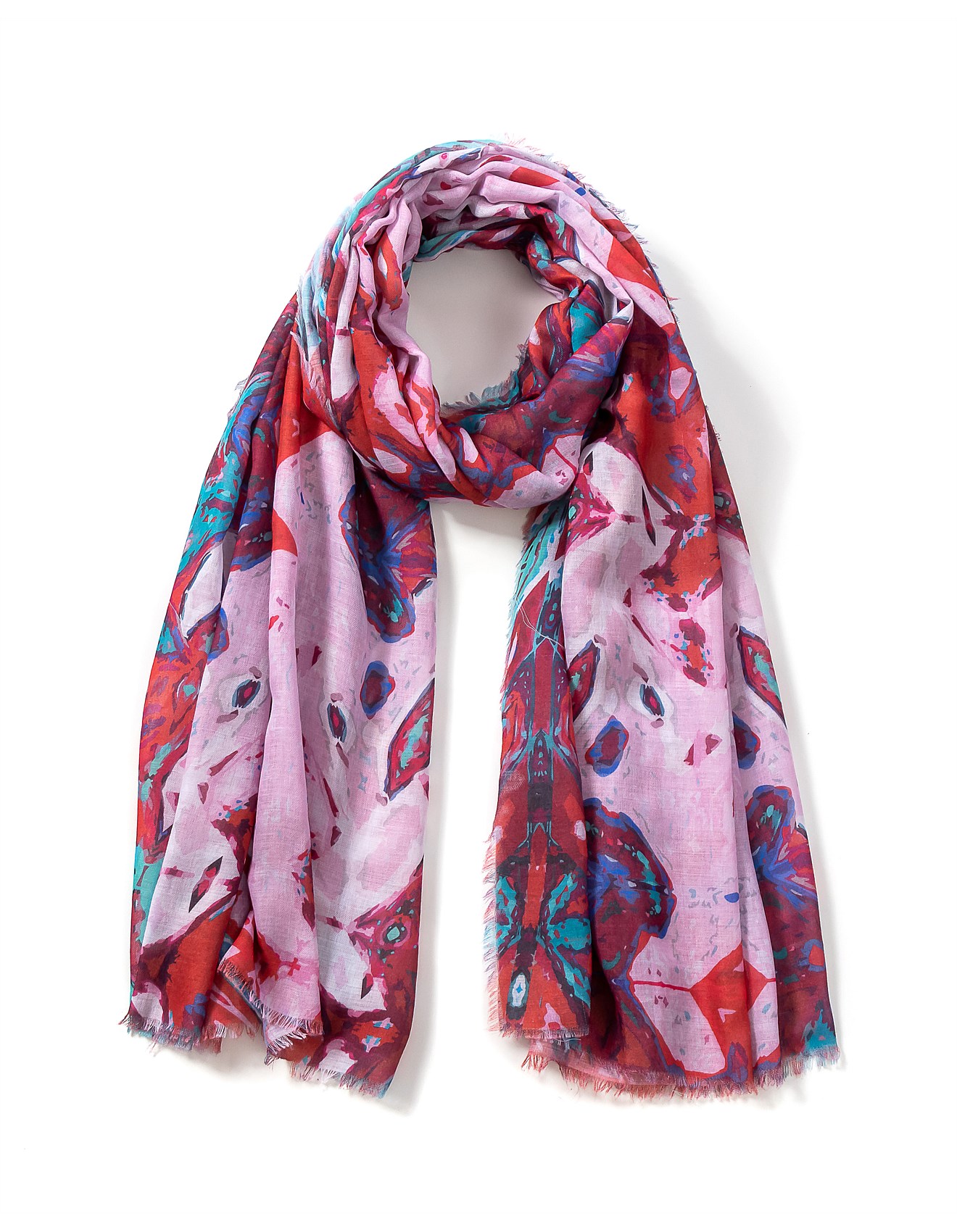 Gregory Ladner Bright Print Scarf | David Jones