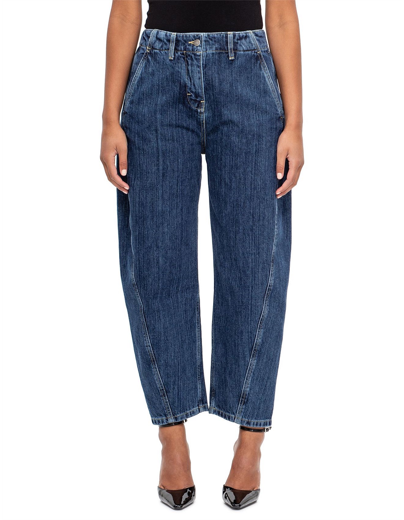 Studio Nicholson Akerman Rounded Leg Twist Seam Denim Pants | David Jones