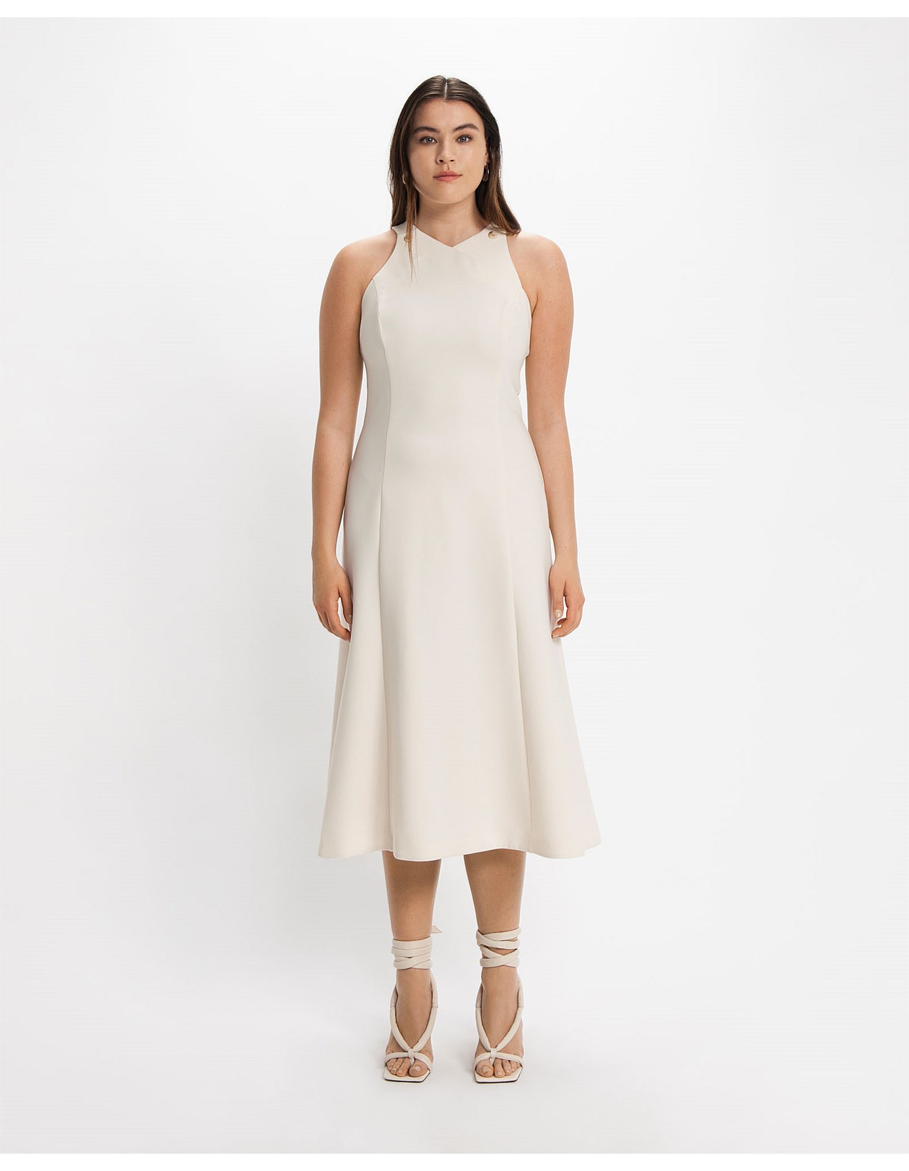 Cue Button Detail Midi Dress | David Jones