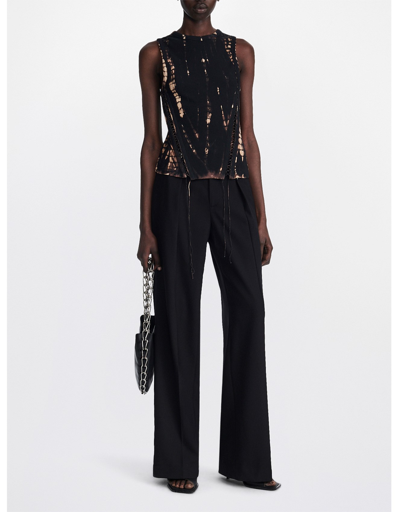 Dion Lee Picot Lace Muscle Tee | David Jones