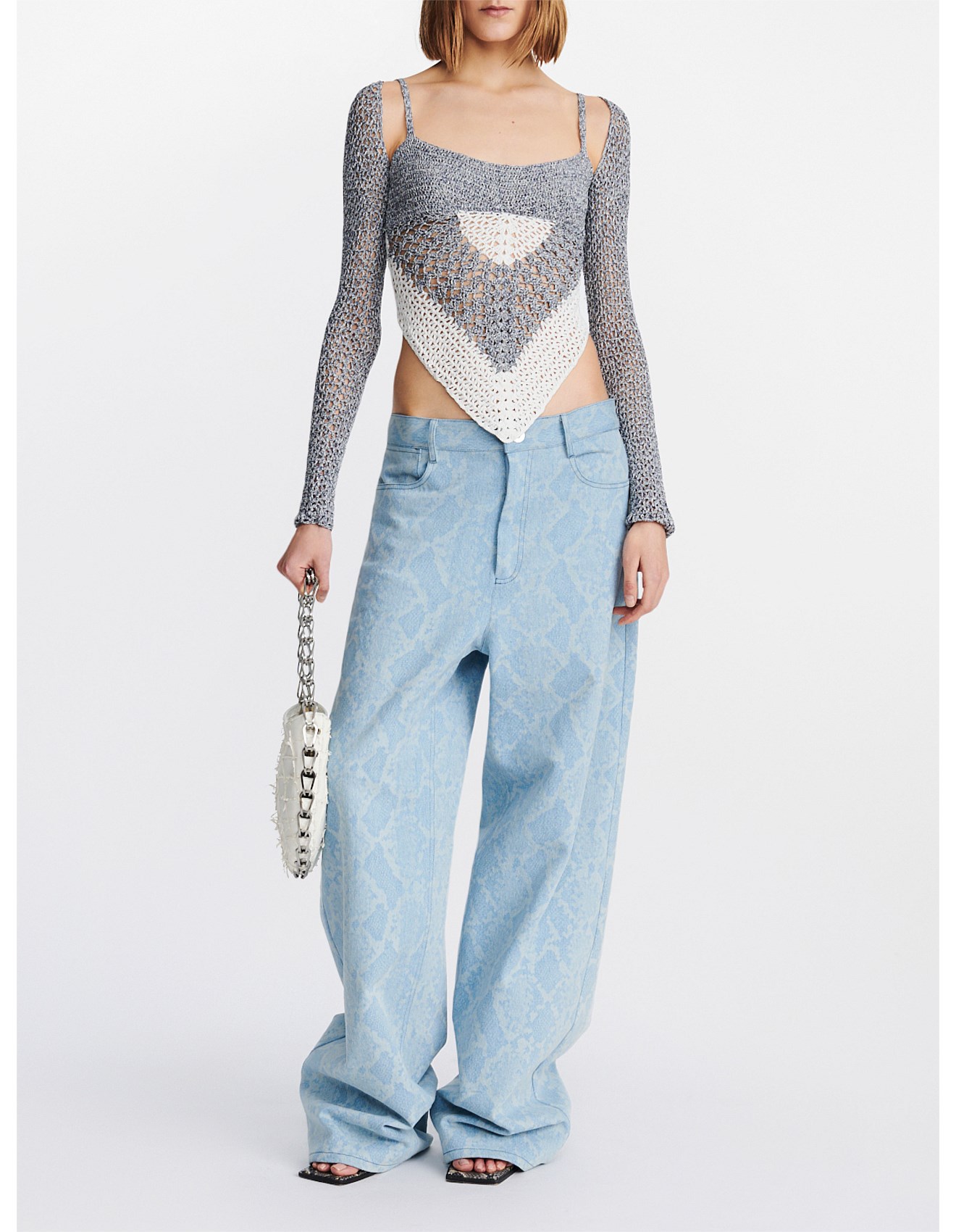Dion Lee Snake Etch Denim Pant | David Jones