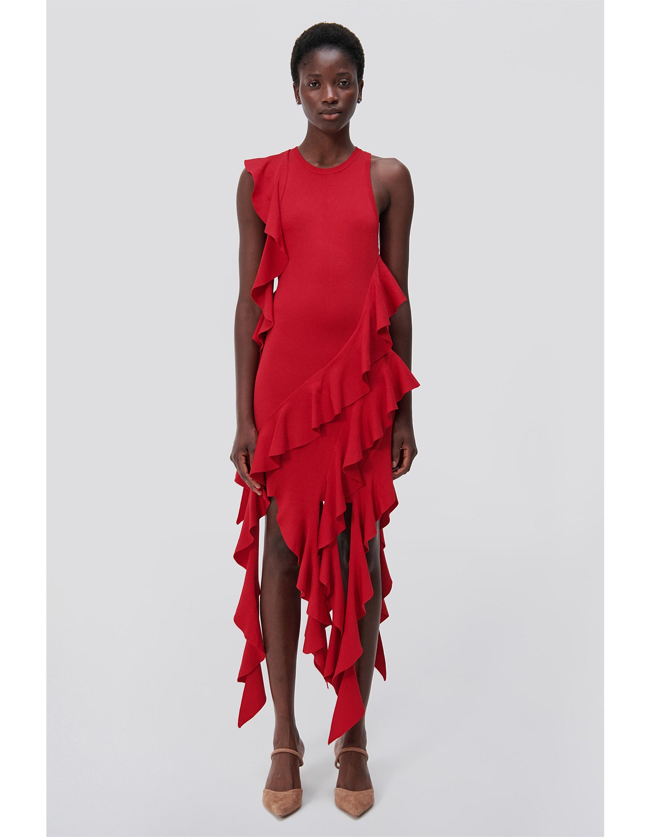 Simkhai Wilda Cascade Ruffle Maxi Dress | David Jones