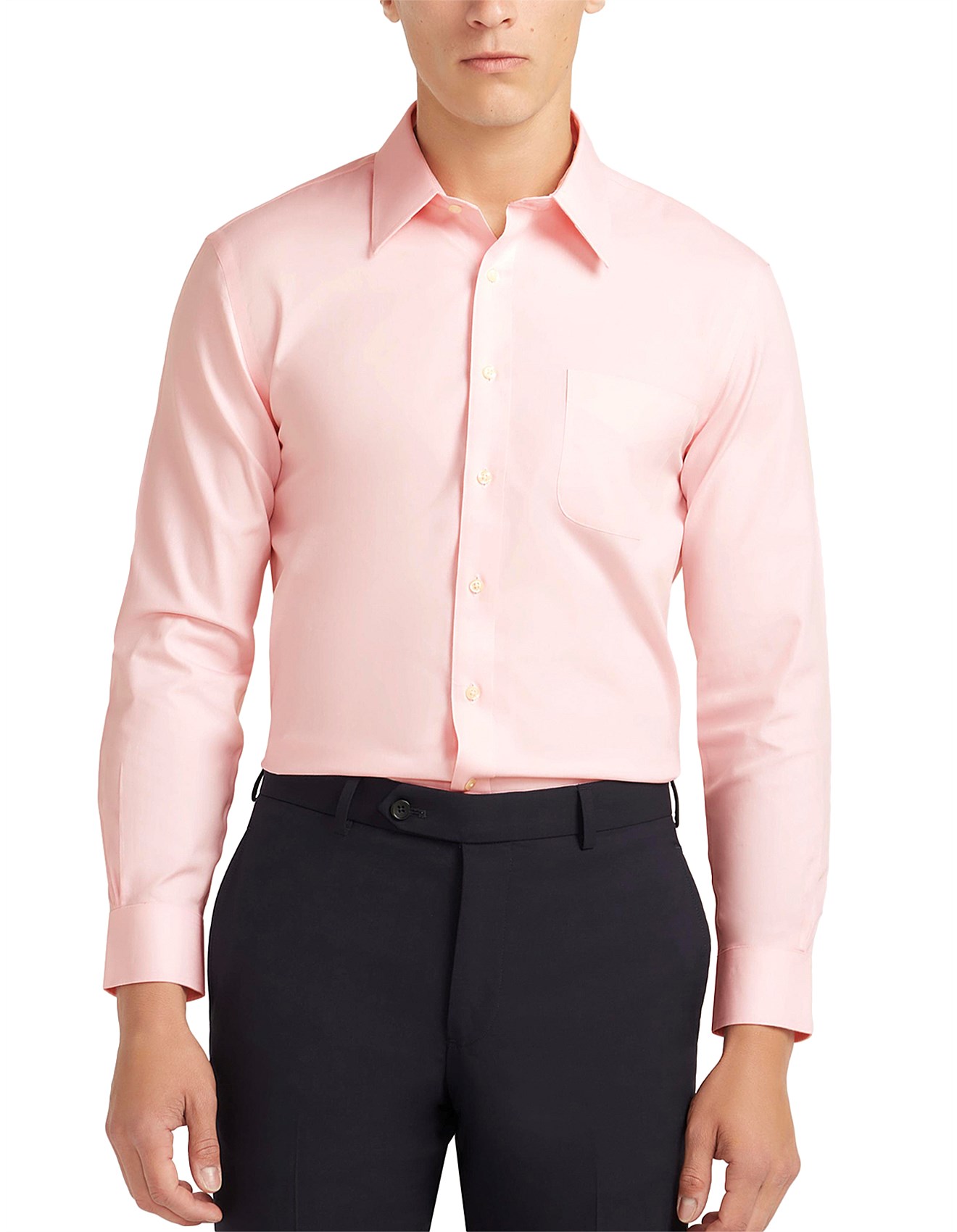 Brooks Brothers Stretch Slim Fit Dress Shirt, Non-iron Pinpoint ...