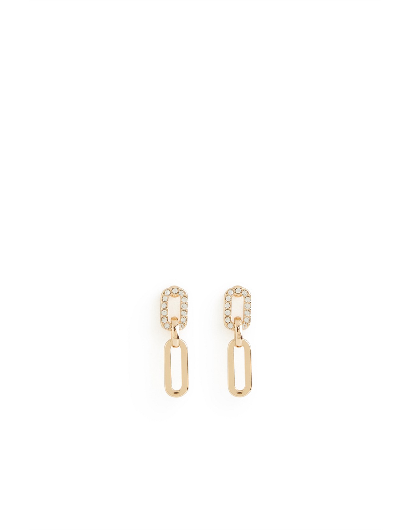 Seed Heritage Mini Crystal Link Earring | David Jones