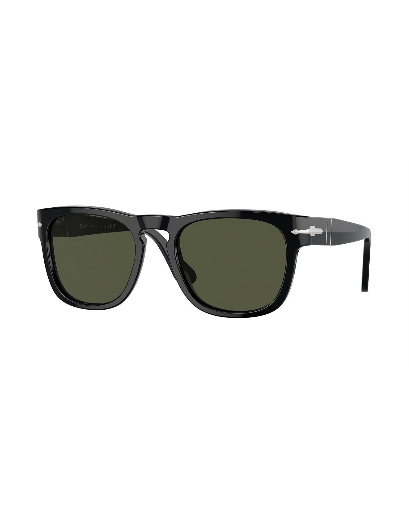Persol Elio Square Black Green Sunglass | David Jones