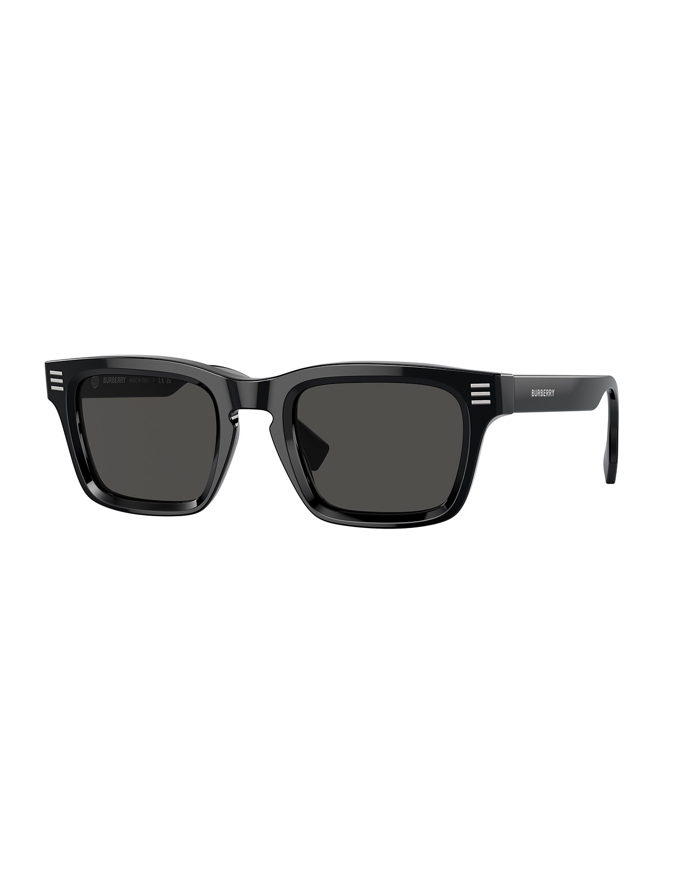 Burberry Rectangle Black Dark Grey Male Sunglass | David Jones