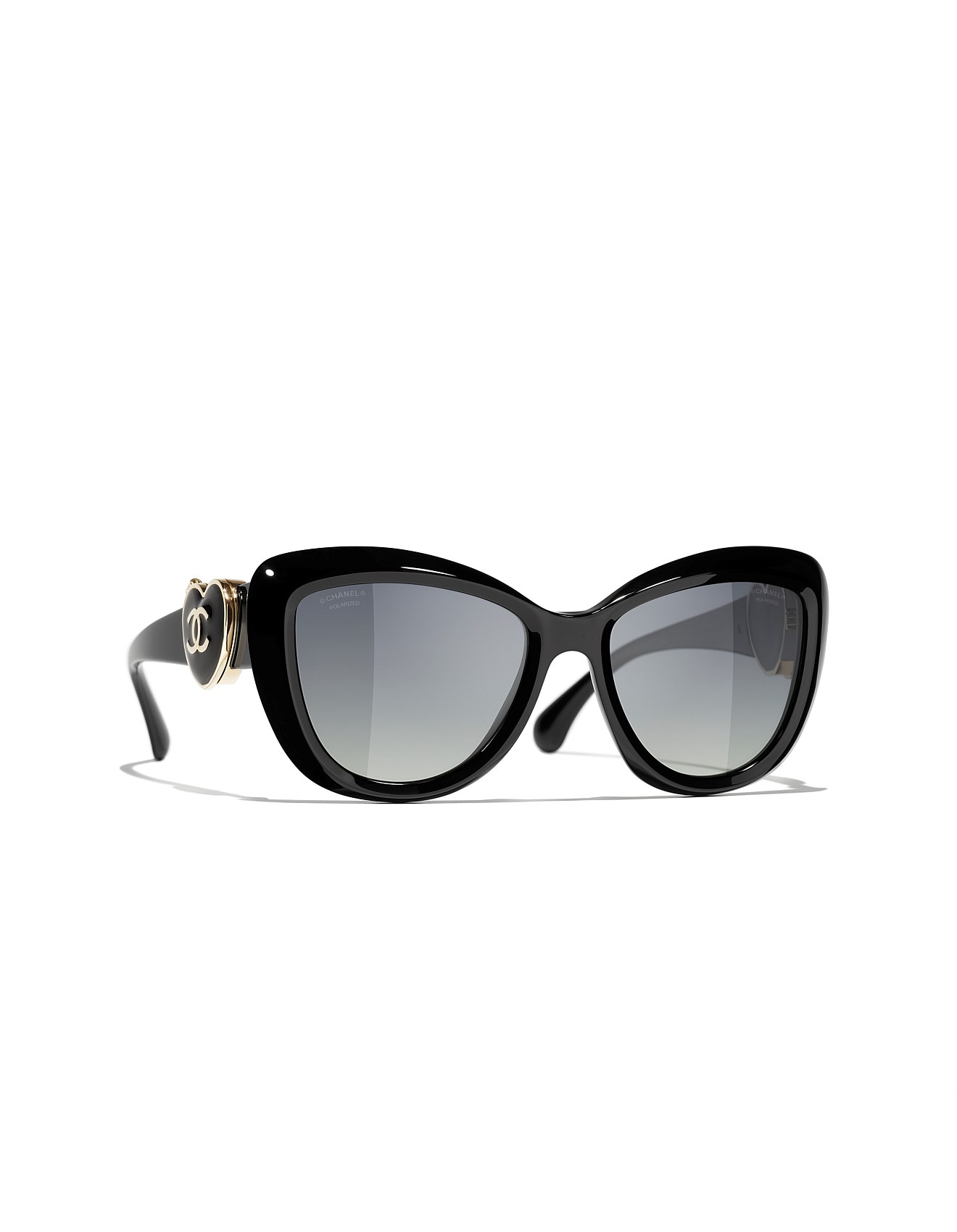 Chanel Butterfly Black Polar Grey Gradient Female Sunglass | David Jones