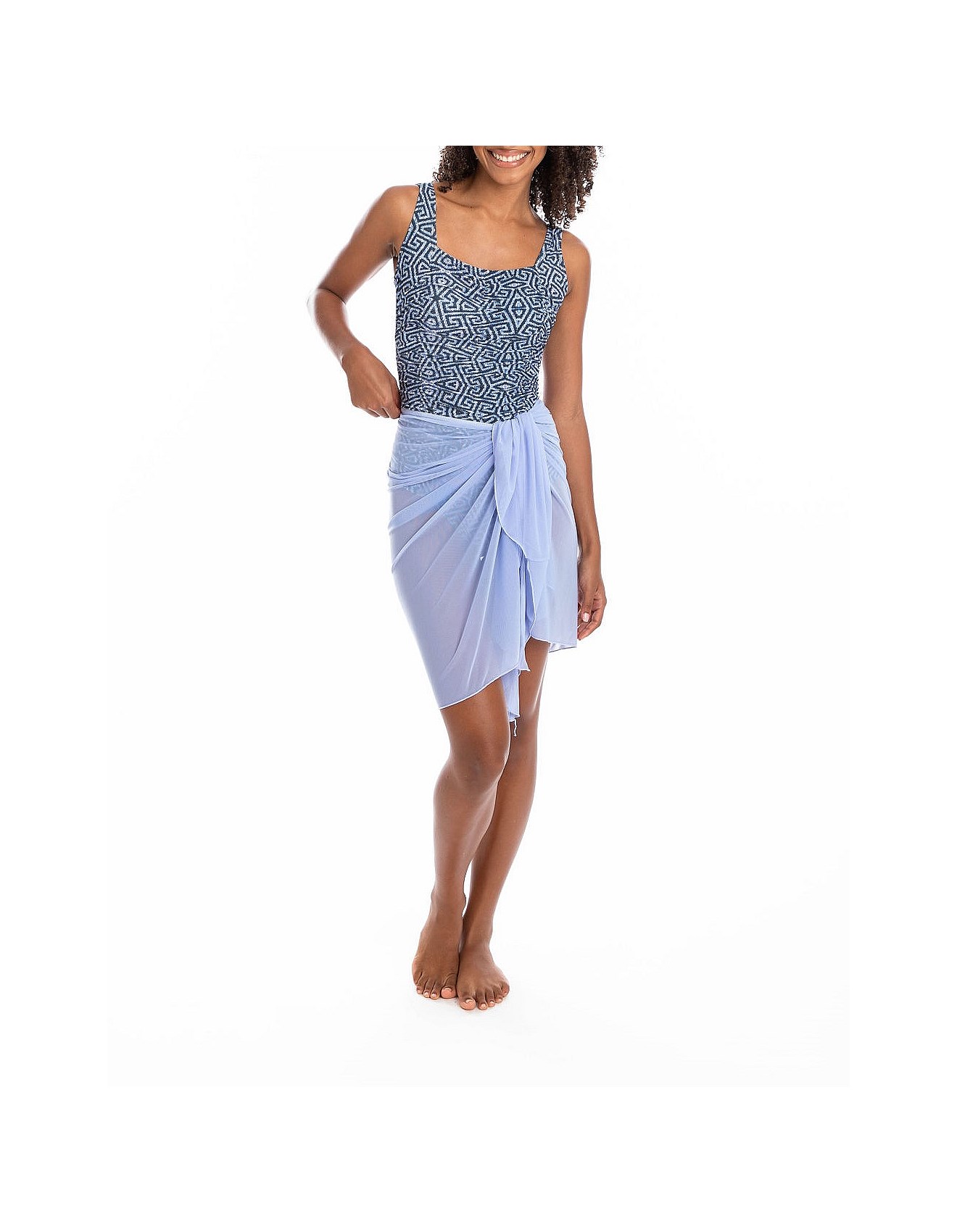 Togs Blue Lilac Mesh Sarong | David Jones
