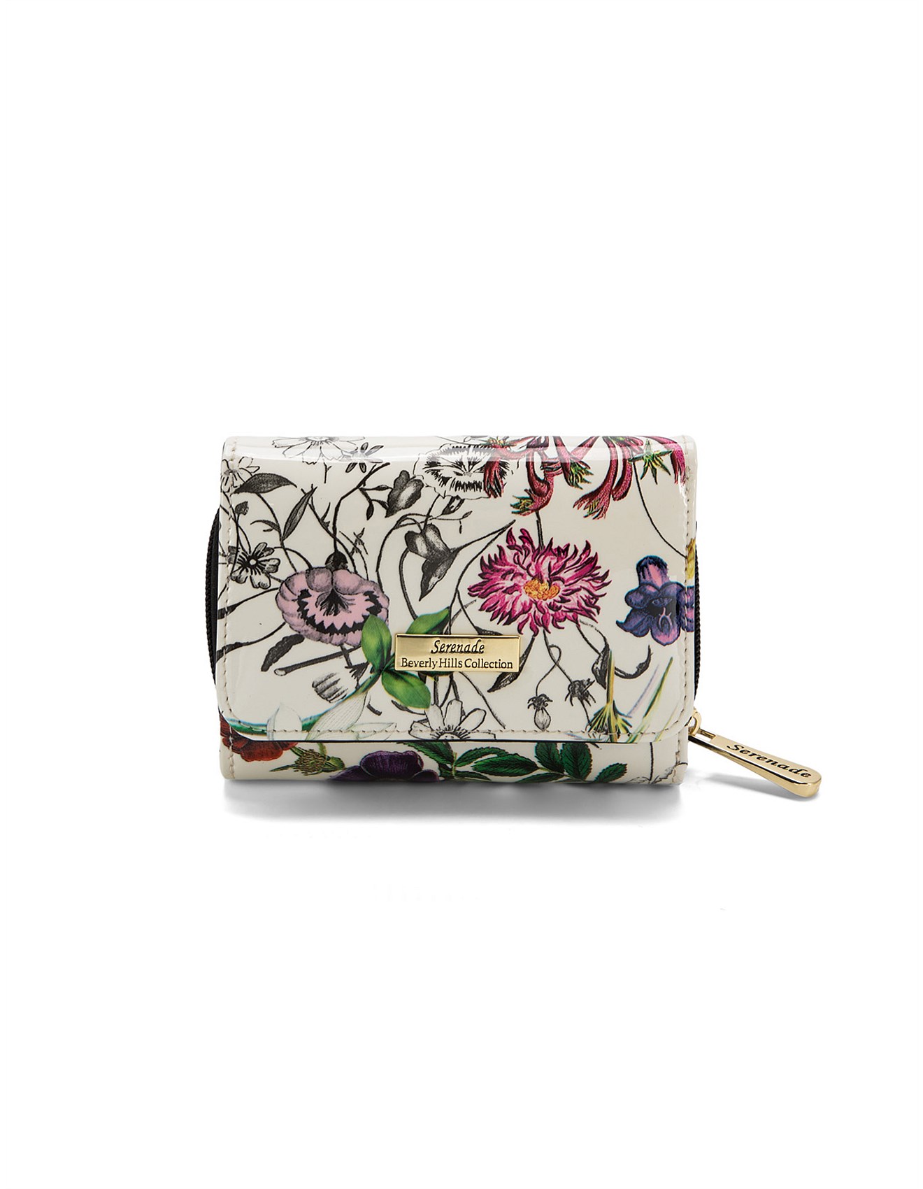 Serenade Botanics Sml Patent Leather Wallet With Rfid | David Jones