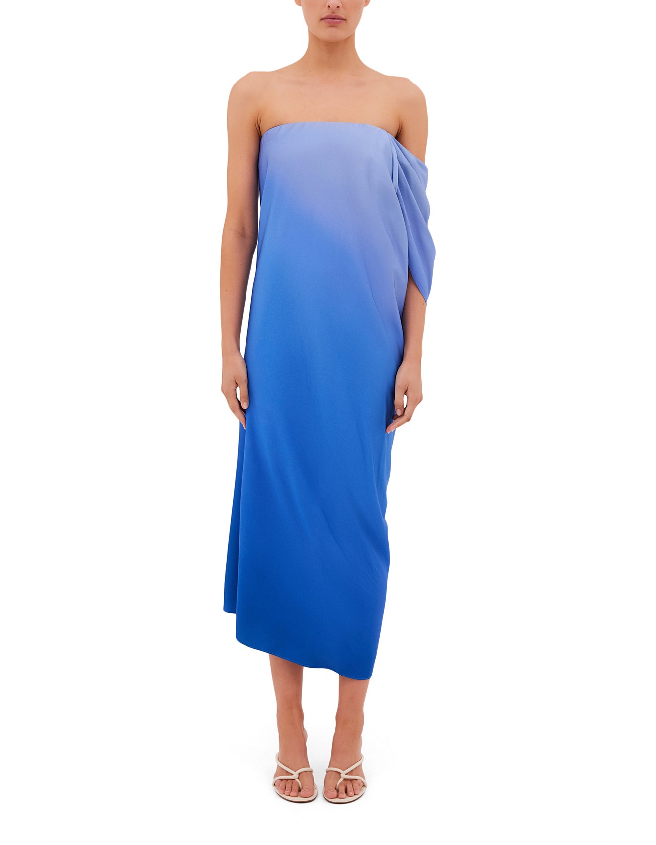 Bianca Spender Azure Ombre Satin Paragon Dress | David Jones