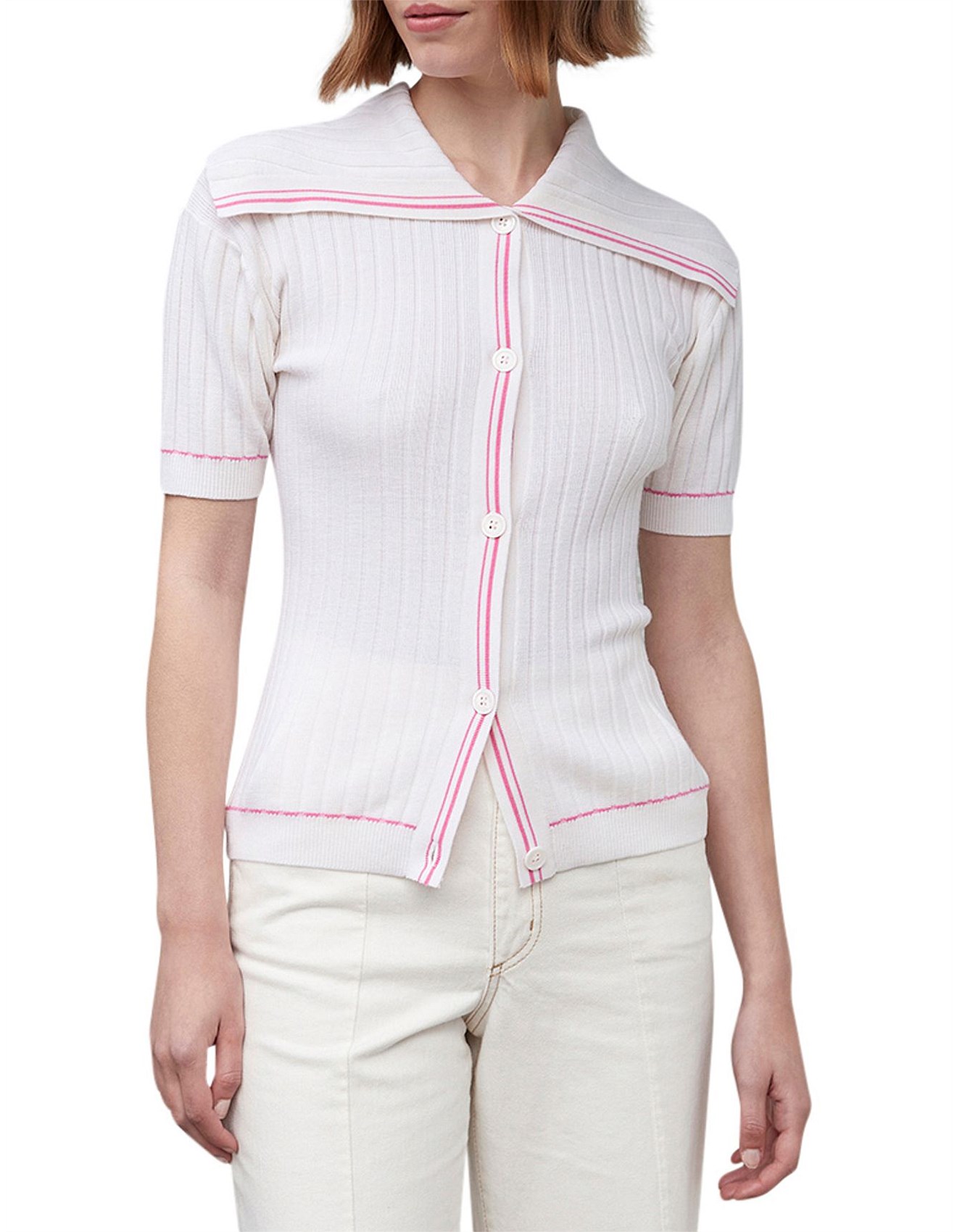 Iris and Wool Emma Wool Collar Cardi | David Jones