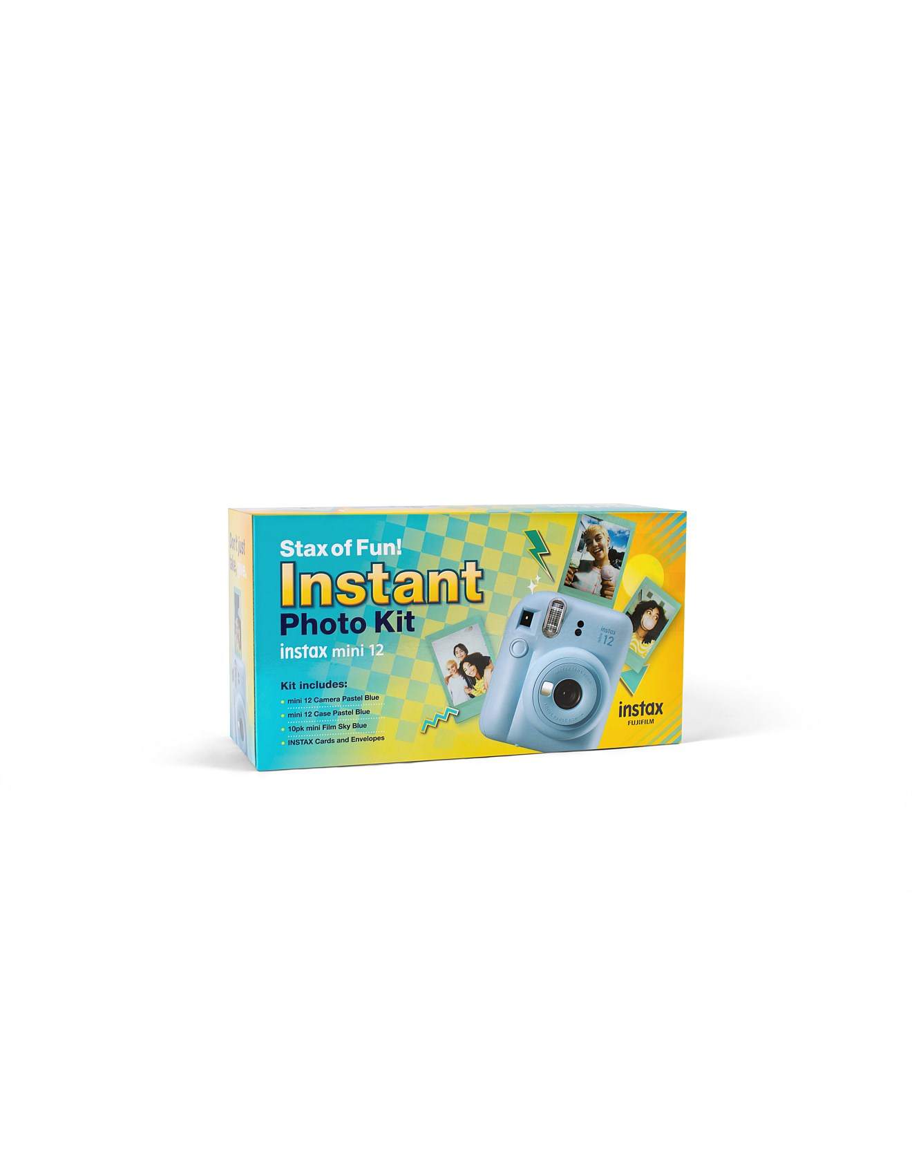 Fujifilm Stax Of Fun Instax Mini 12 Instant Photo Kit -Pastel Blue ...