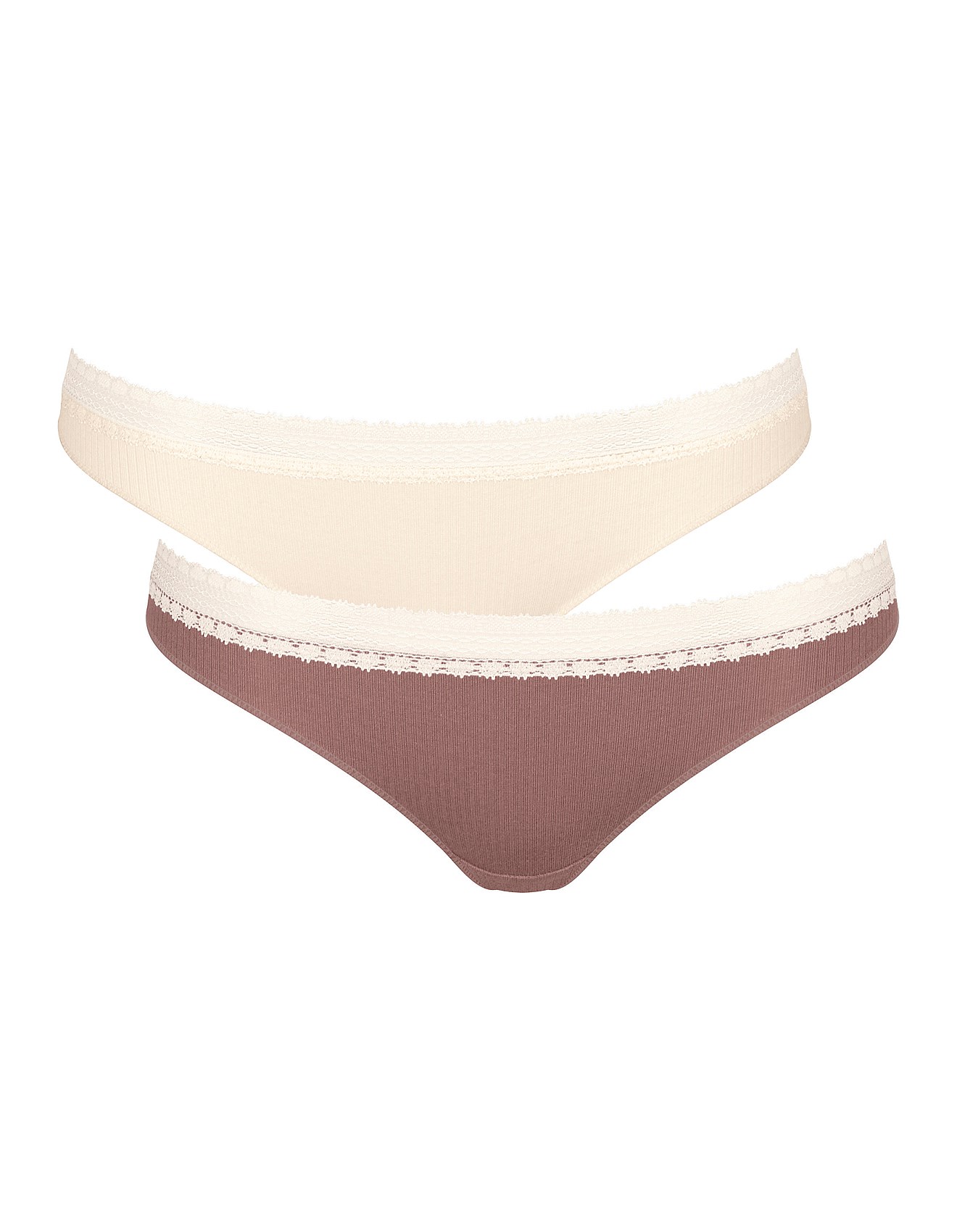 Sloggi Sloggi Go Ribbed Brazil Brief 2 Pack | David Jones