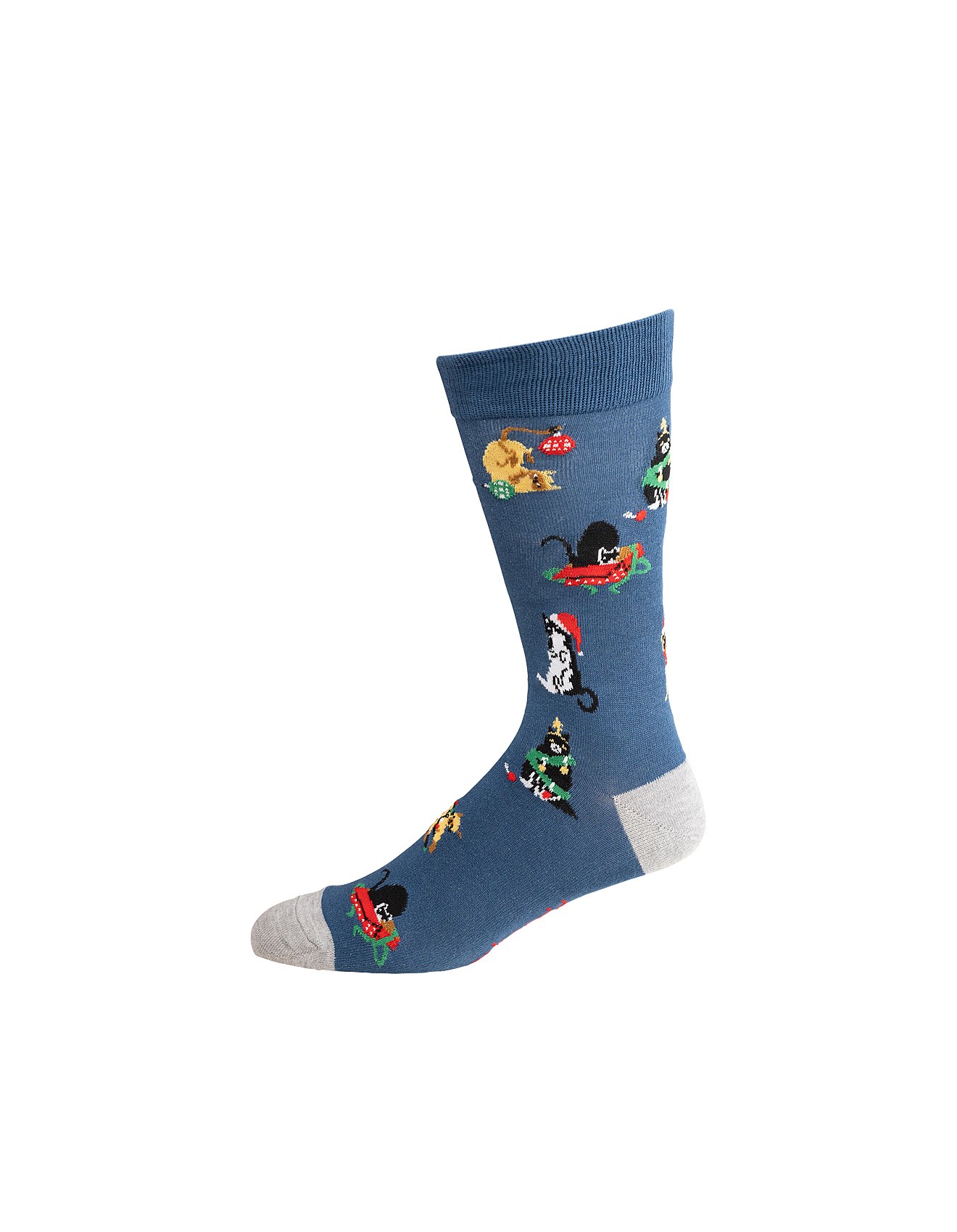 Bamboozld Mens Catty Xmas Bamboo Sock | David Jones