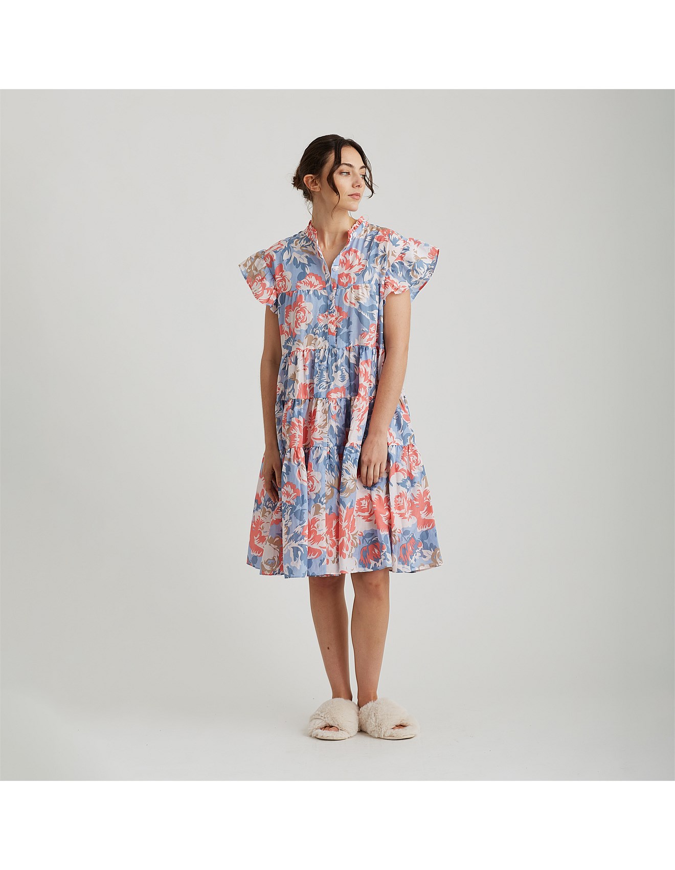 Papinelle Karen Walker Ornamental Floral Flutter Panel Nightie | David ...