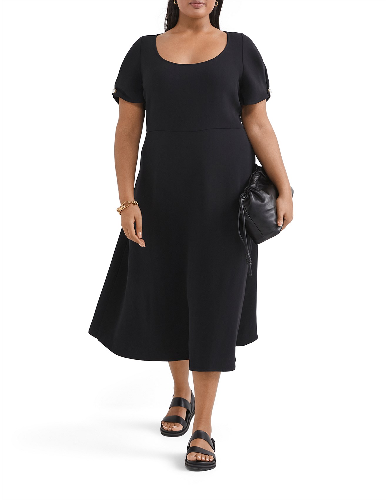 Commonry the Stretch Fit and Flare Dress | David Jones