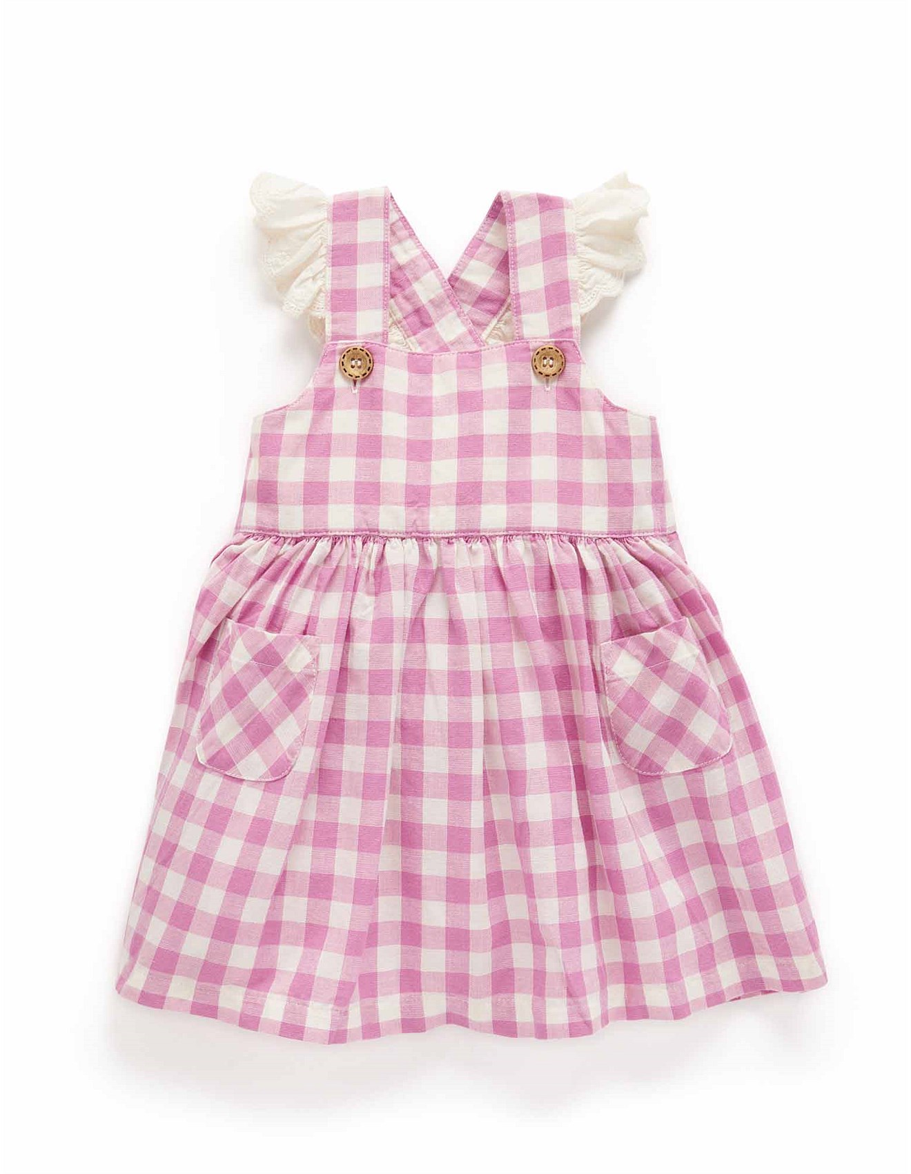 Purebaby Gingham Pinnie | David Jones
