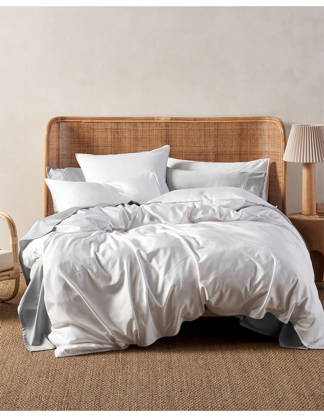 Linen House Queen Quilt Cover Set Haven White | David Jones