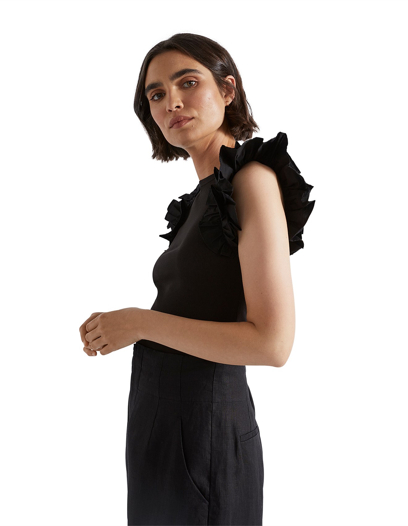 Seed Heritage Ruffle Detail Tee | David Jones