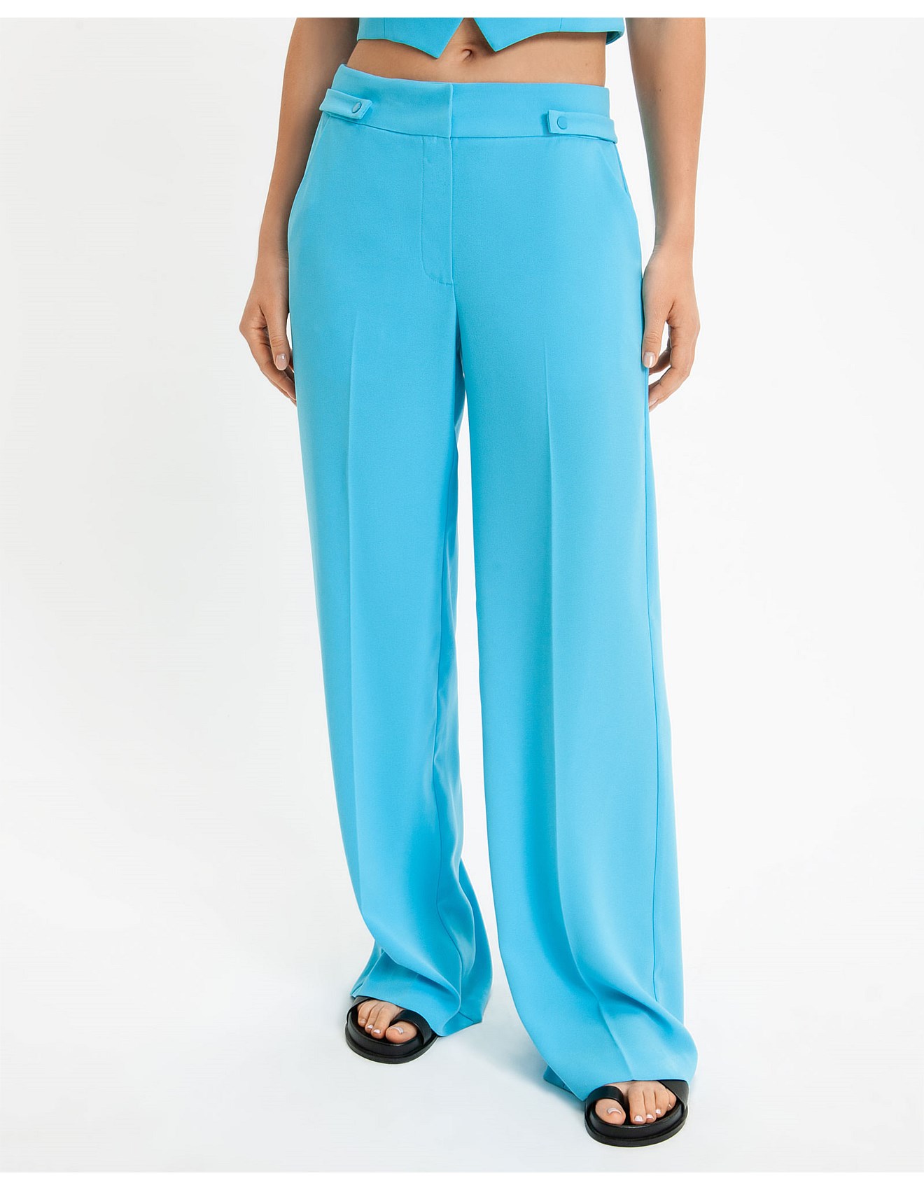 Cue Matte Crepe Wide Leg Pant | David Jones