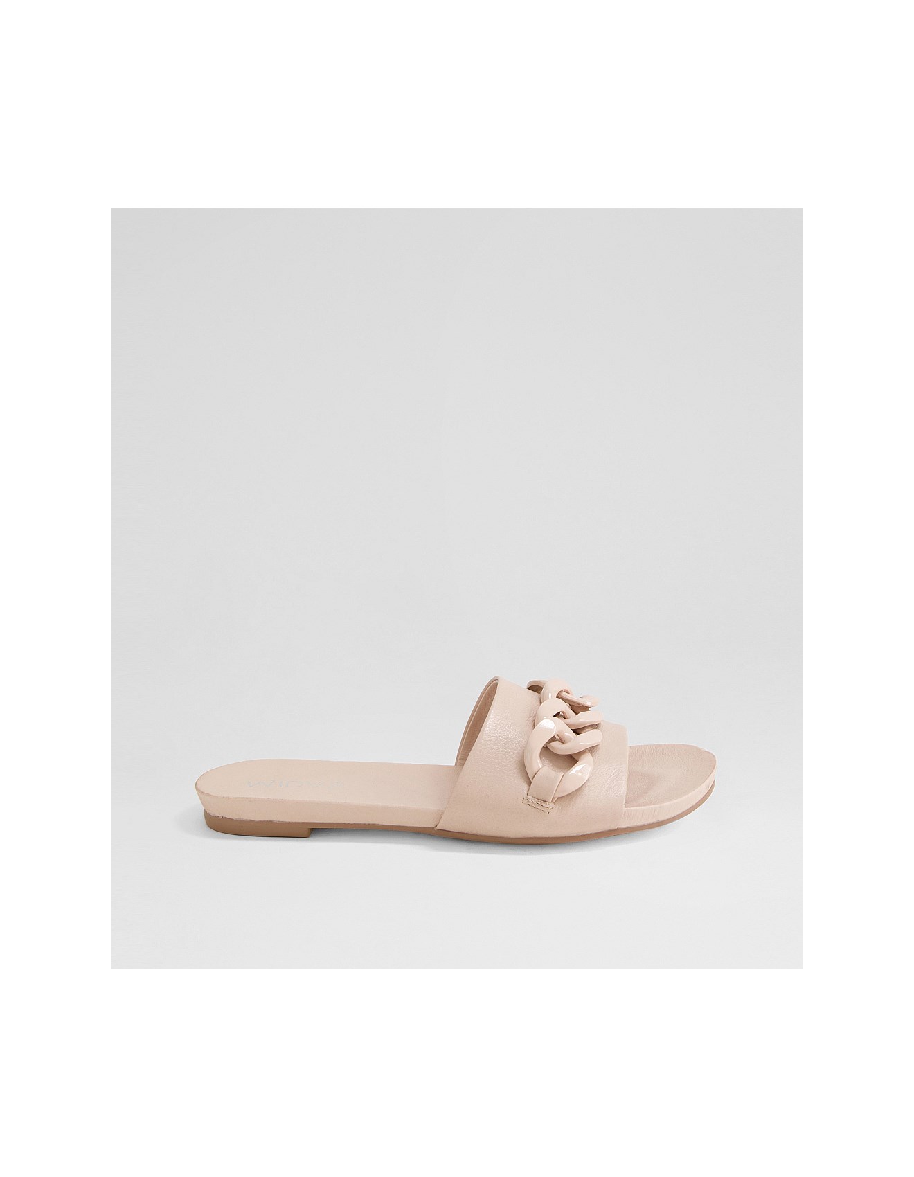 Midas Jimble Rose Leather Slides | David Jones