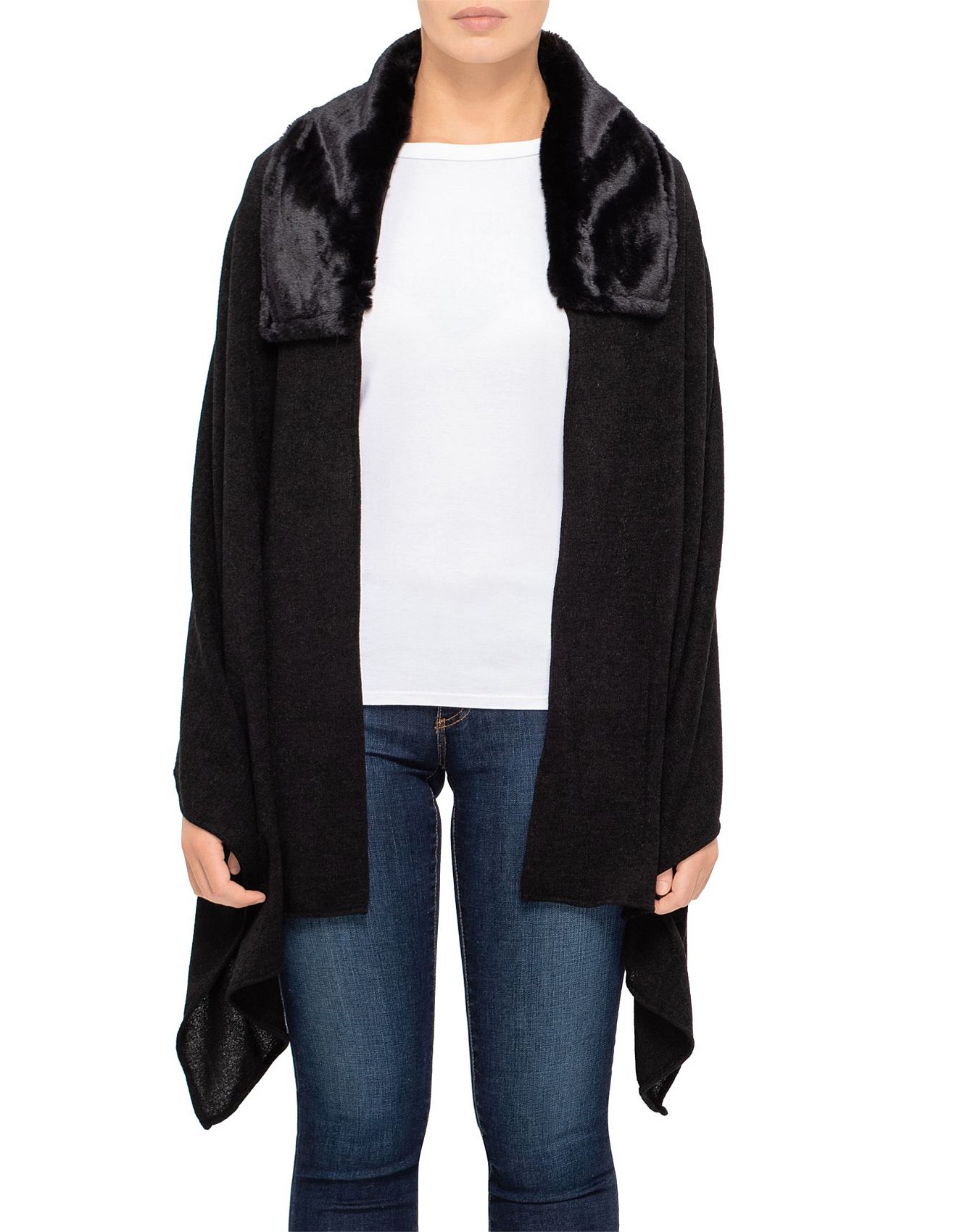 Milana Ruana With Faux Fur Collar | David Jones