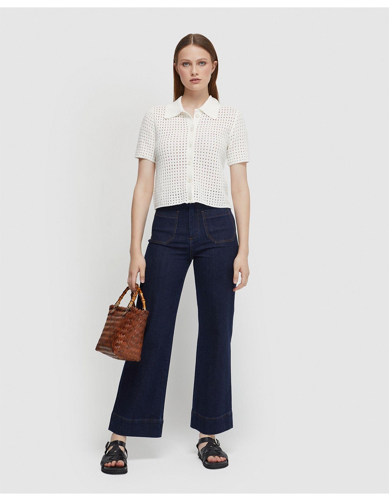 Oxford Imogen Collar Crop Cardigan | David Jones