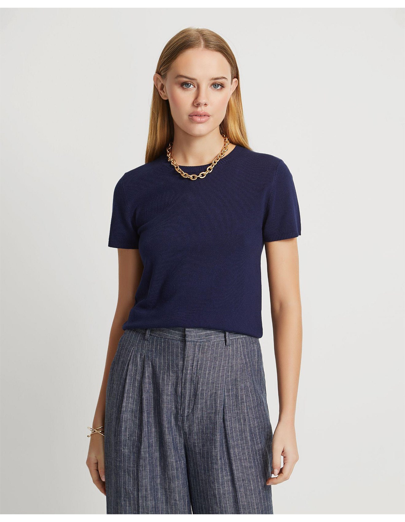 Oxford Olivia Crop Knit Top | David Jones