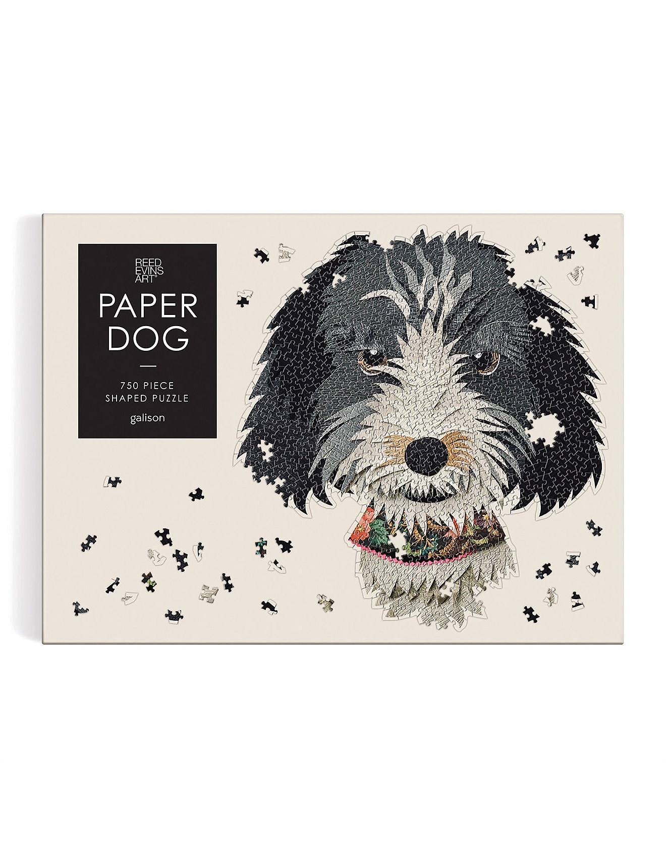 Galison Paper Dogs Shaped Puzzle 750 Piece | David Jones