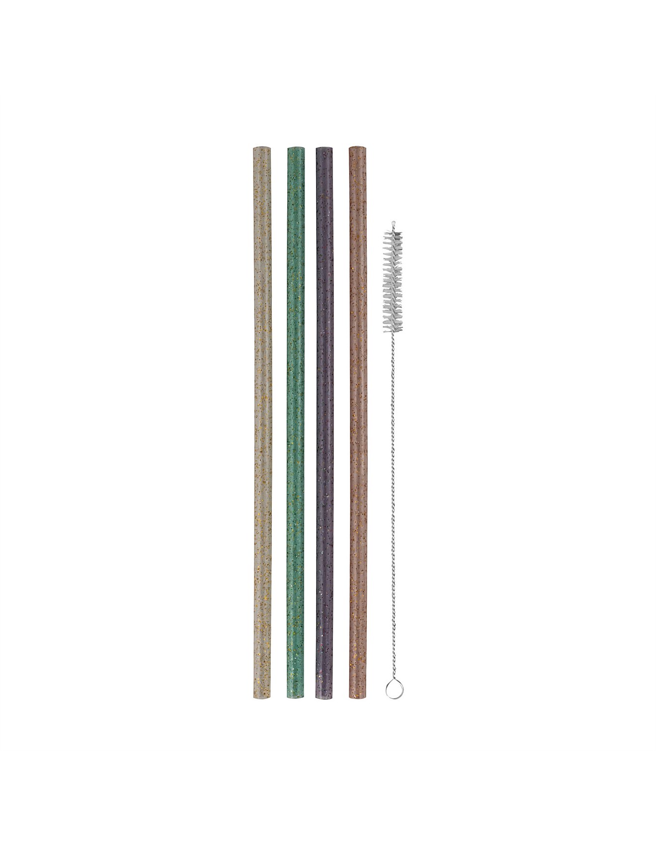 Avanti Reusable Straws, Set Of 12 -Glitter | David Jones