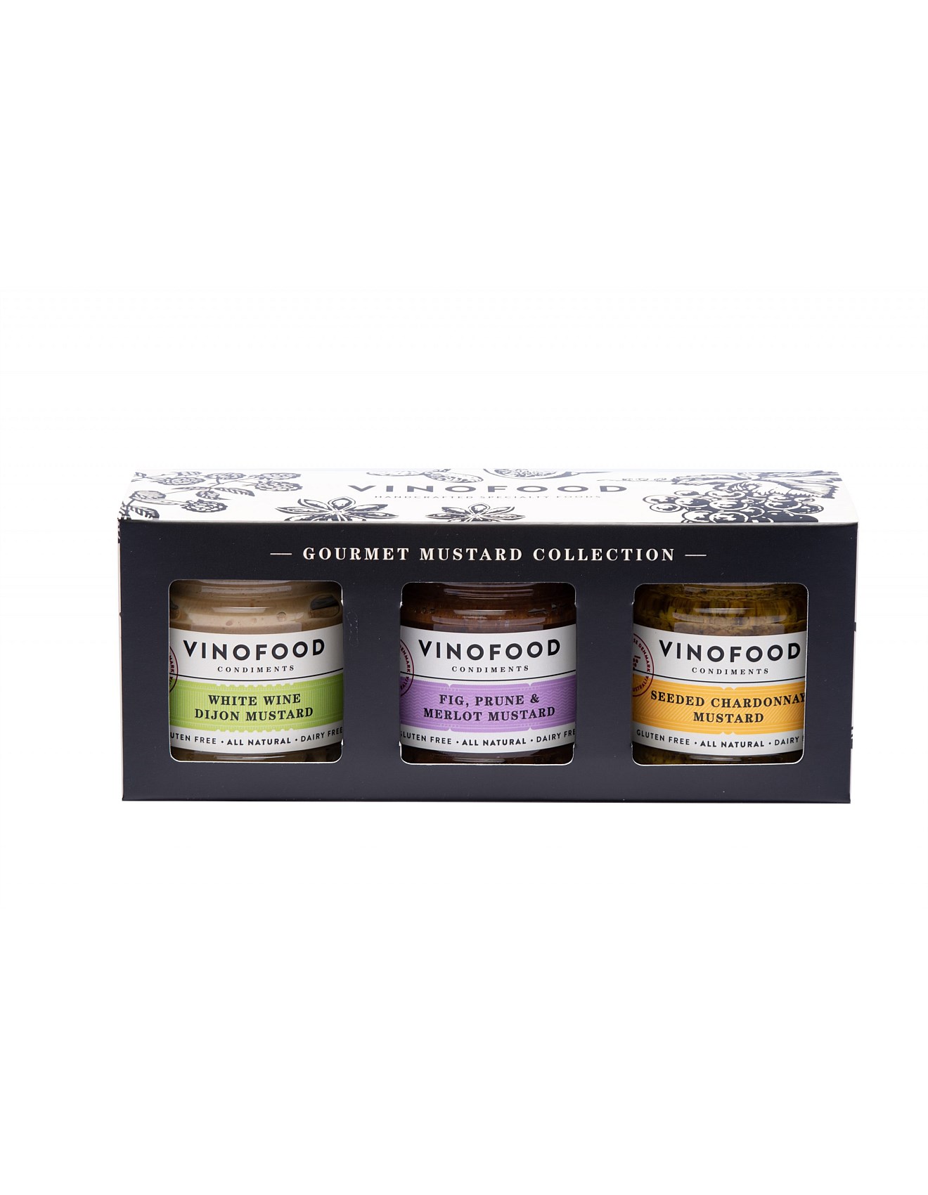 Vinofood Gourmet Mustard Selection Gift Box 300g | David Jones