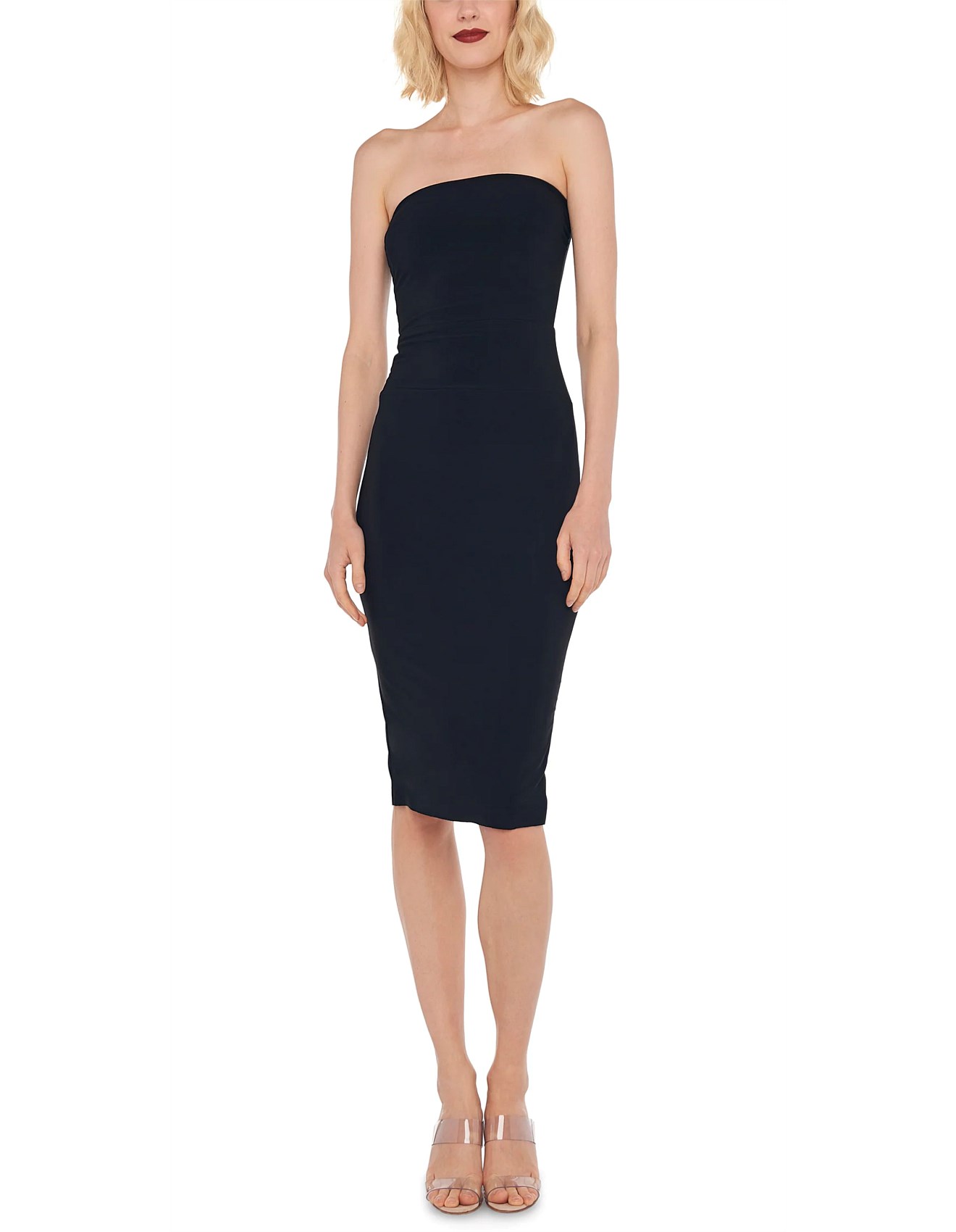 Norma Kamali Strapless Knee-length Dress | David Jones