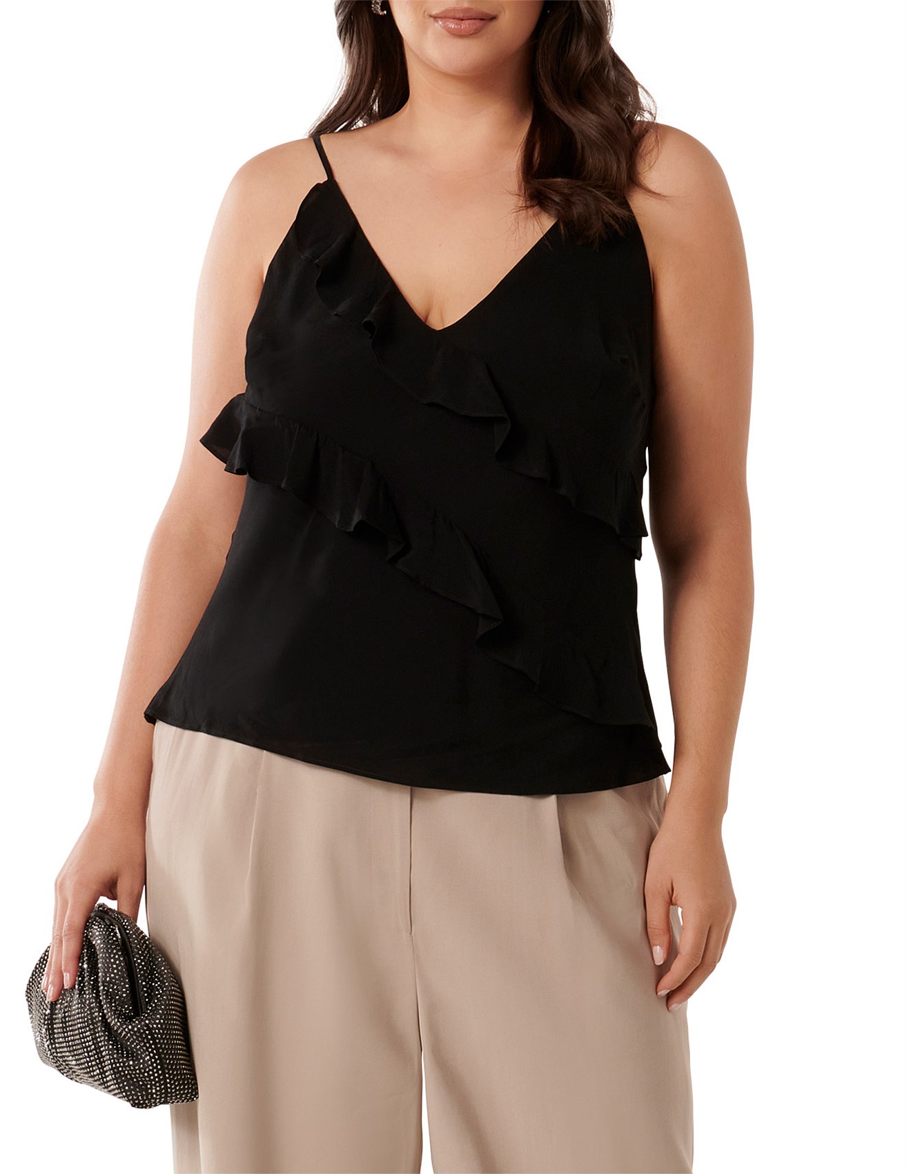 Forever New Bradshaw Curve Ruffle Camisole | David Jones