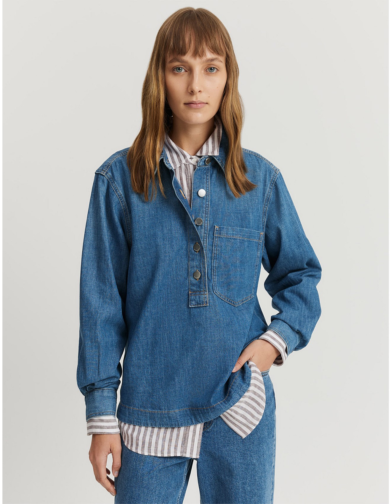 Country Road Denim Popover | David Jones